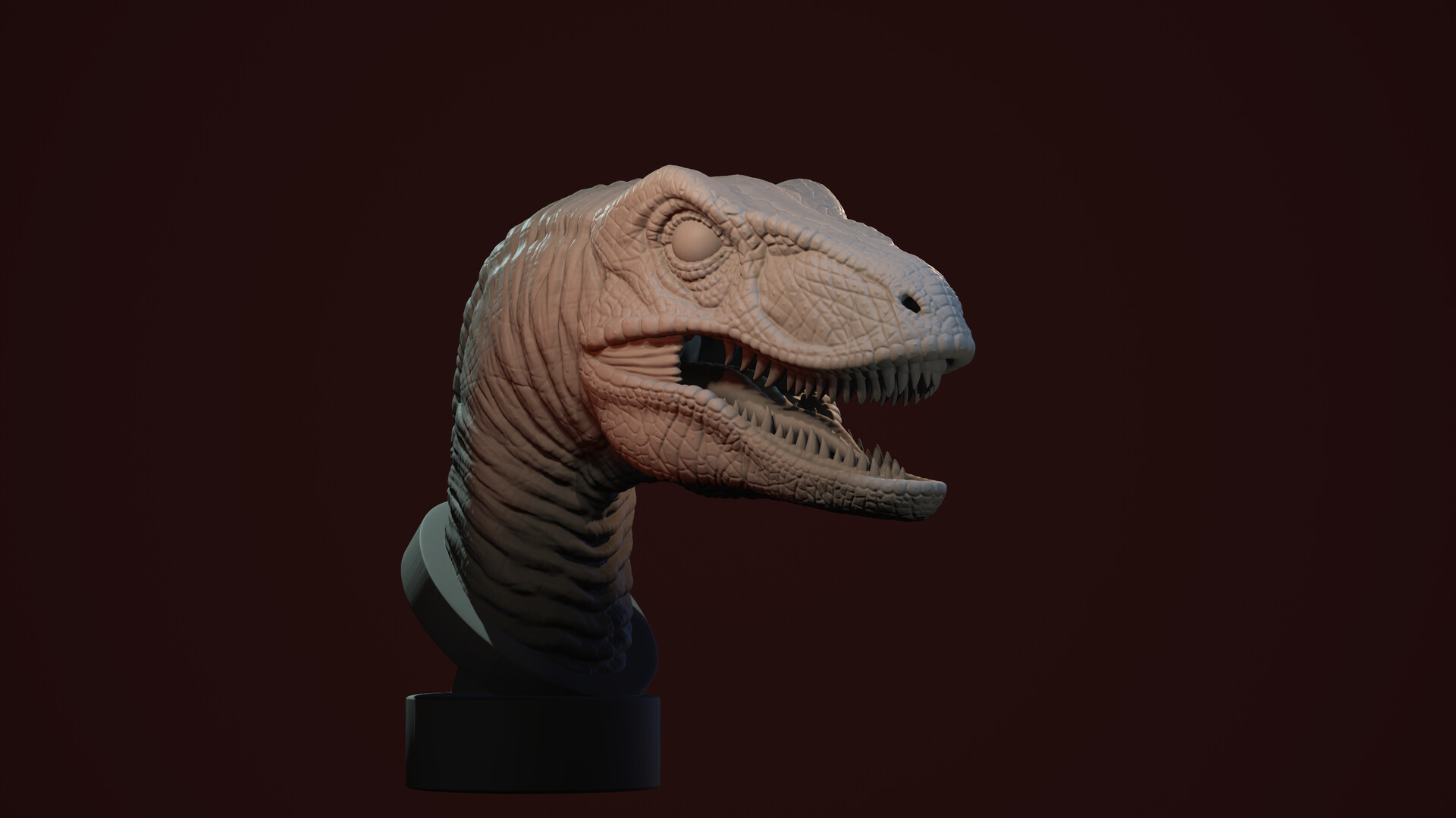 ArtStation - Raptor - Clever Girl Bust [ JP Inspired prop for 3D print ]
