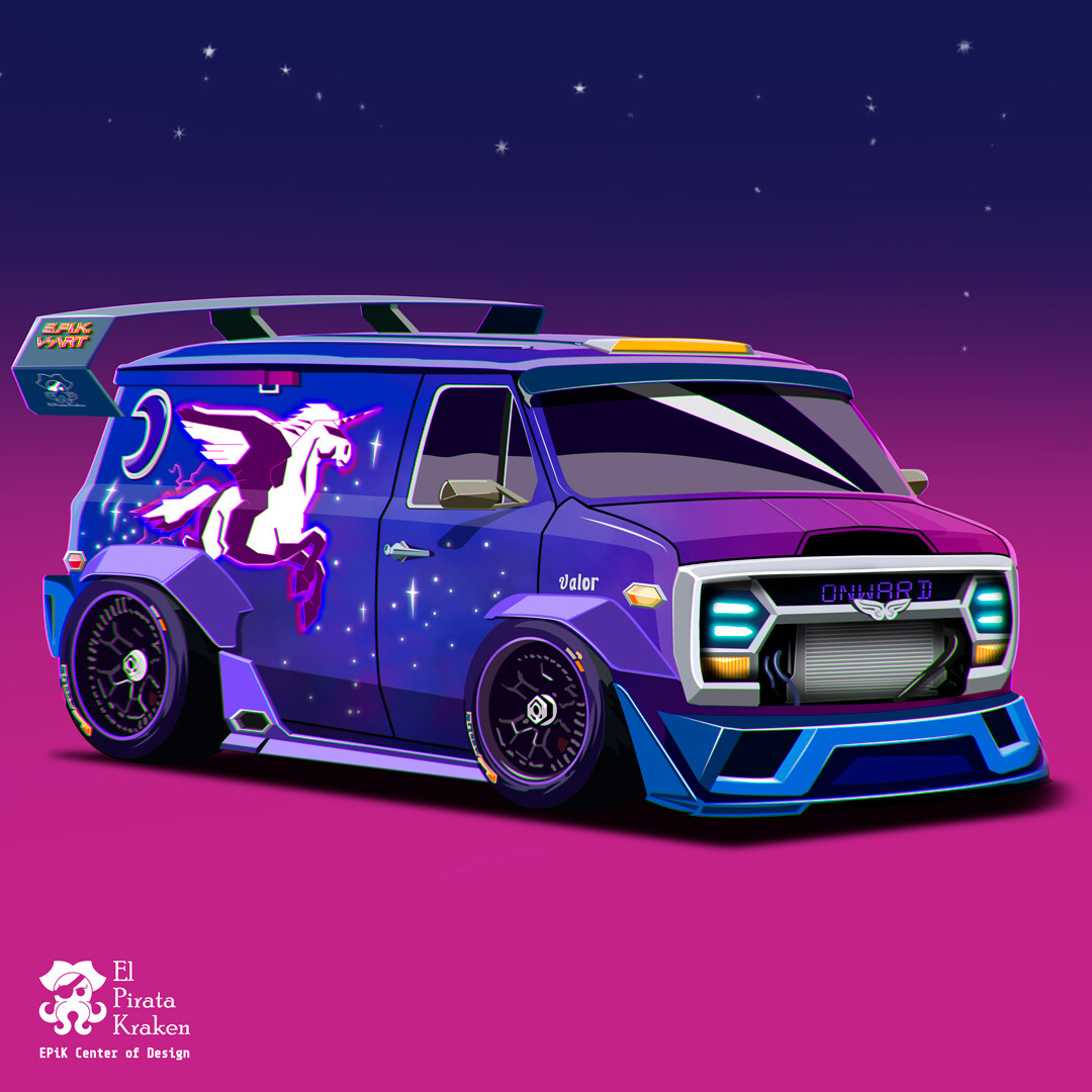 ArtStation - Disney Pixar Onward Guinevere Van Vector Illustration