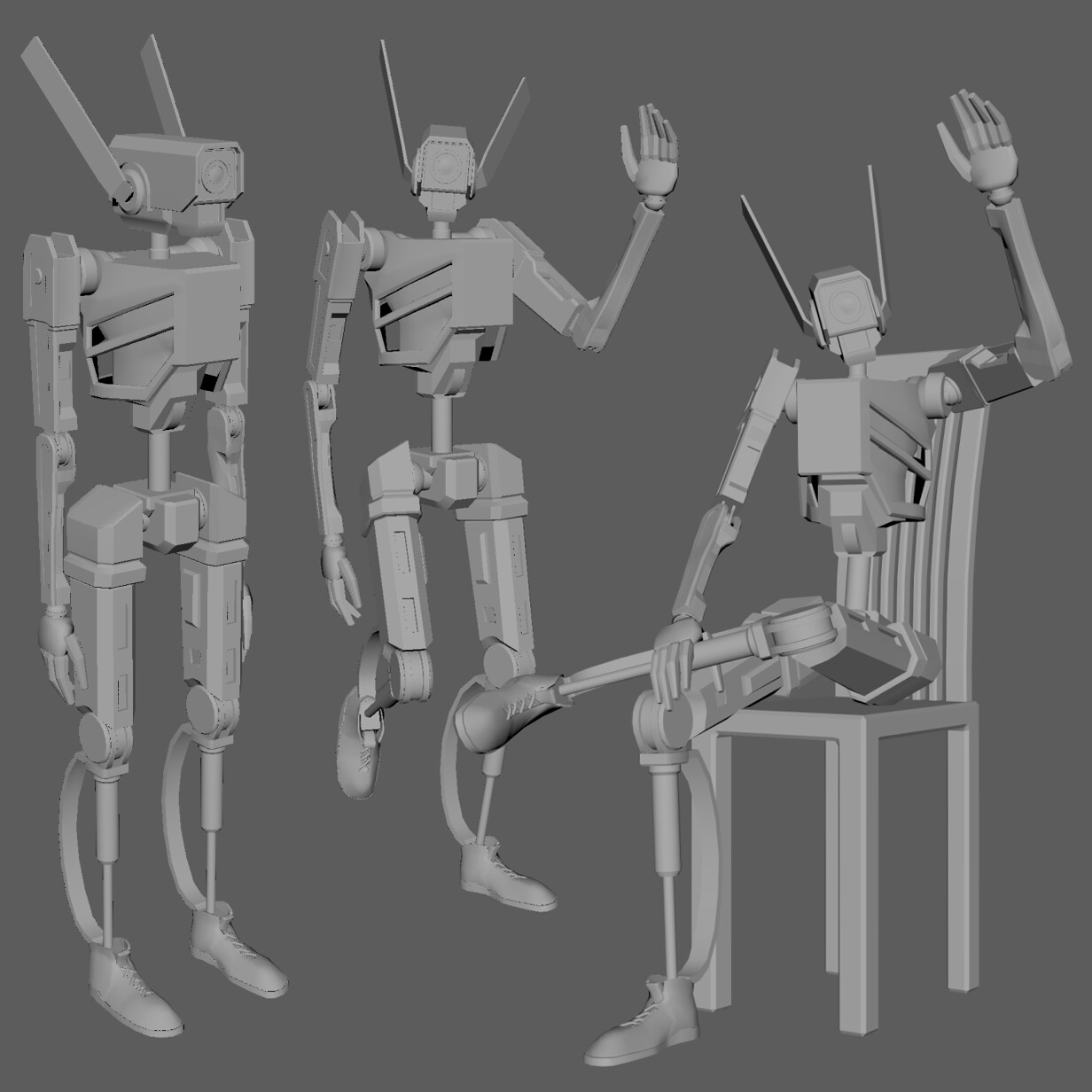 ArtStation - Robot Mech Blockout ~1.5 Day Project To Assist a Concept ...