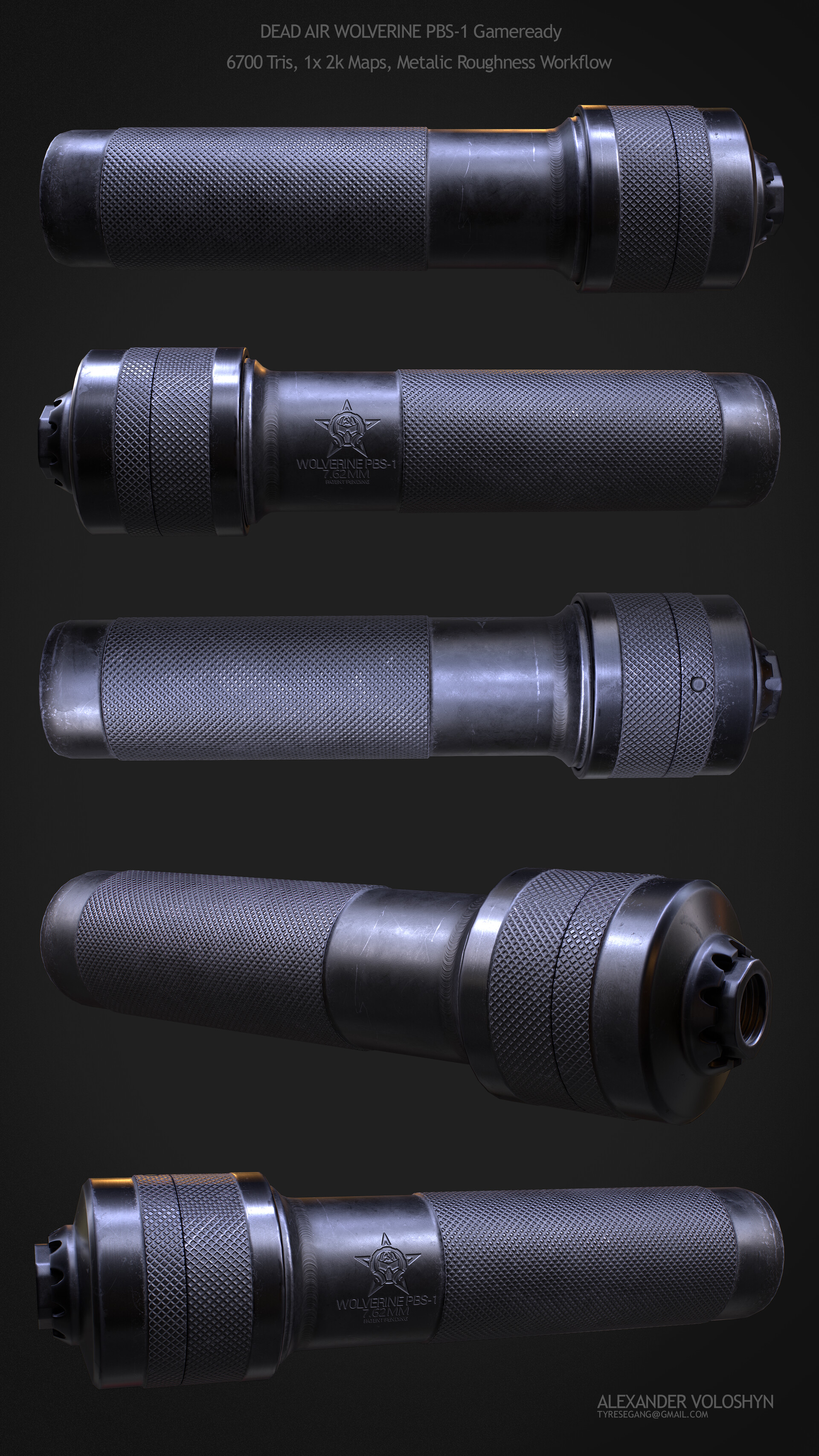 ArtStation - Dead Air Wolverine PBS-1 Silencer Gameready Asset
