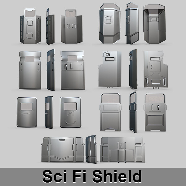 ArtStation - Sci-Fi Shield Base Mesh