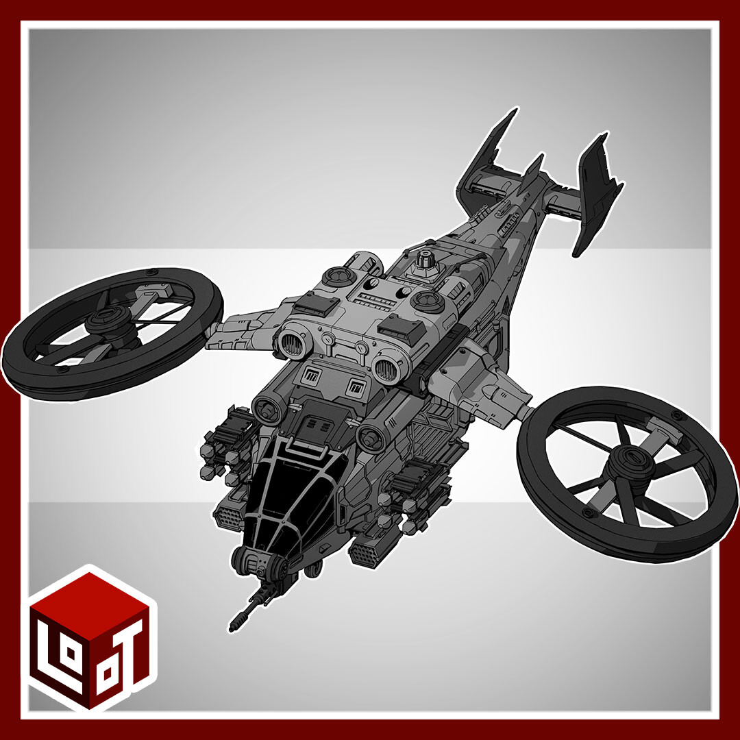 ArtStation - Helicopter - Overclock Crisis