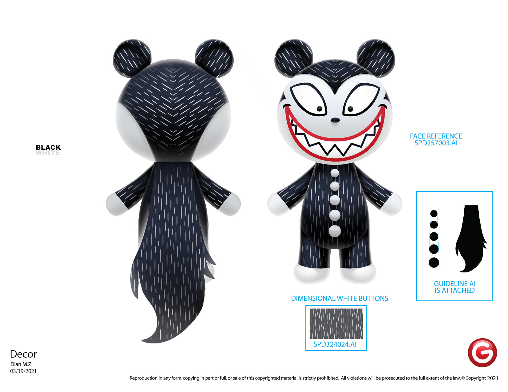 ArtStation - 2022 program year - Halloween Greeter Teddy from Nightmare ...