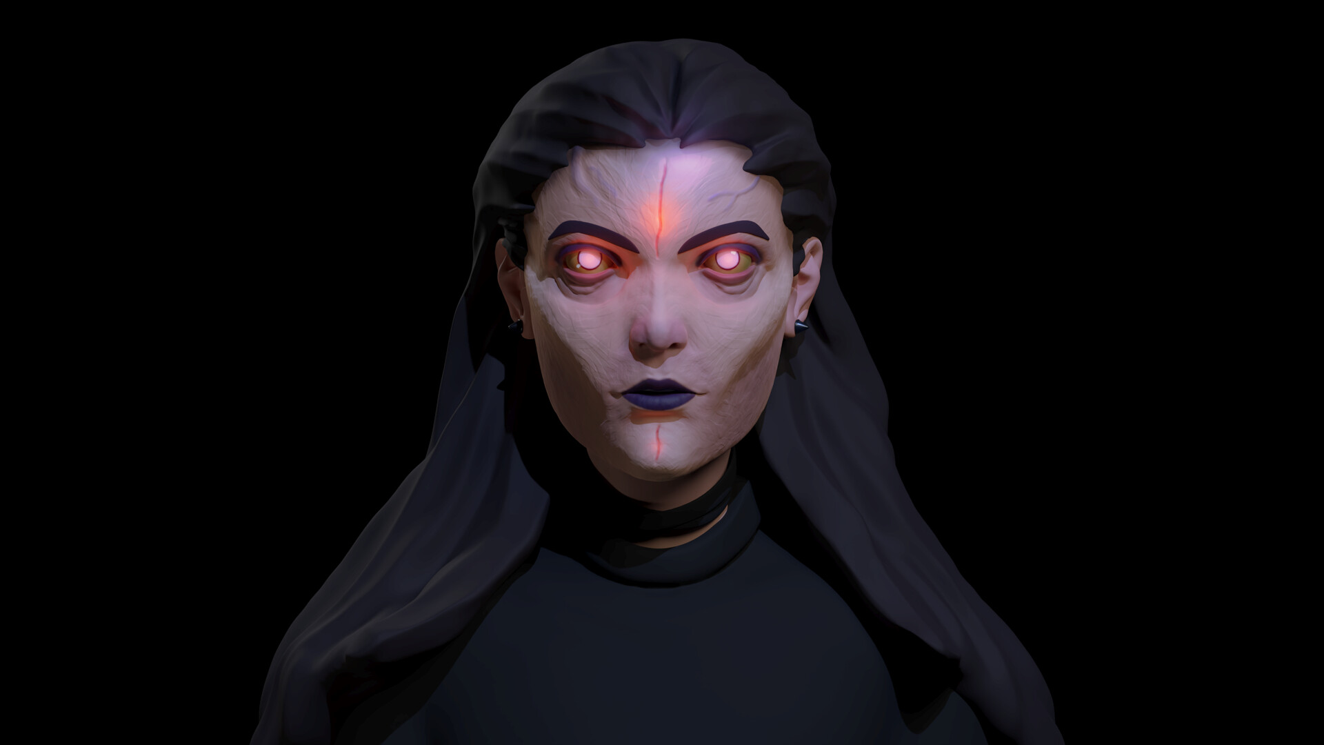 ArtStation - Blender Female Vampire Head Sculpt