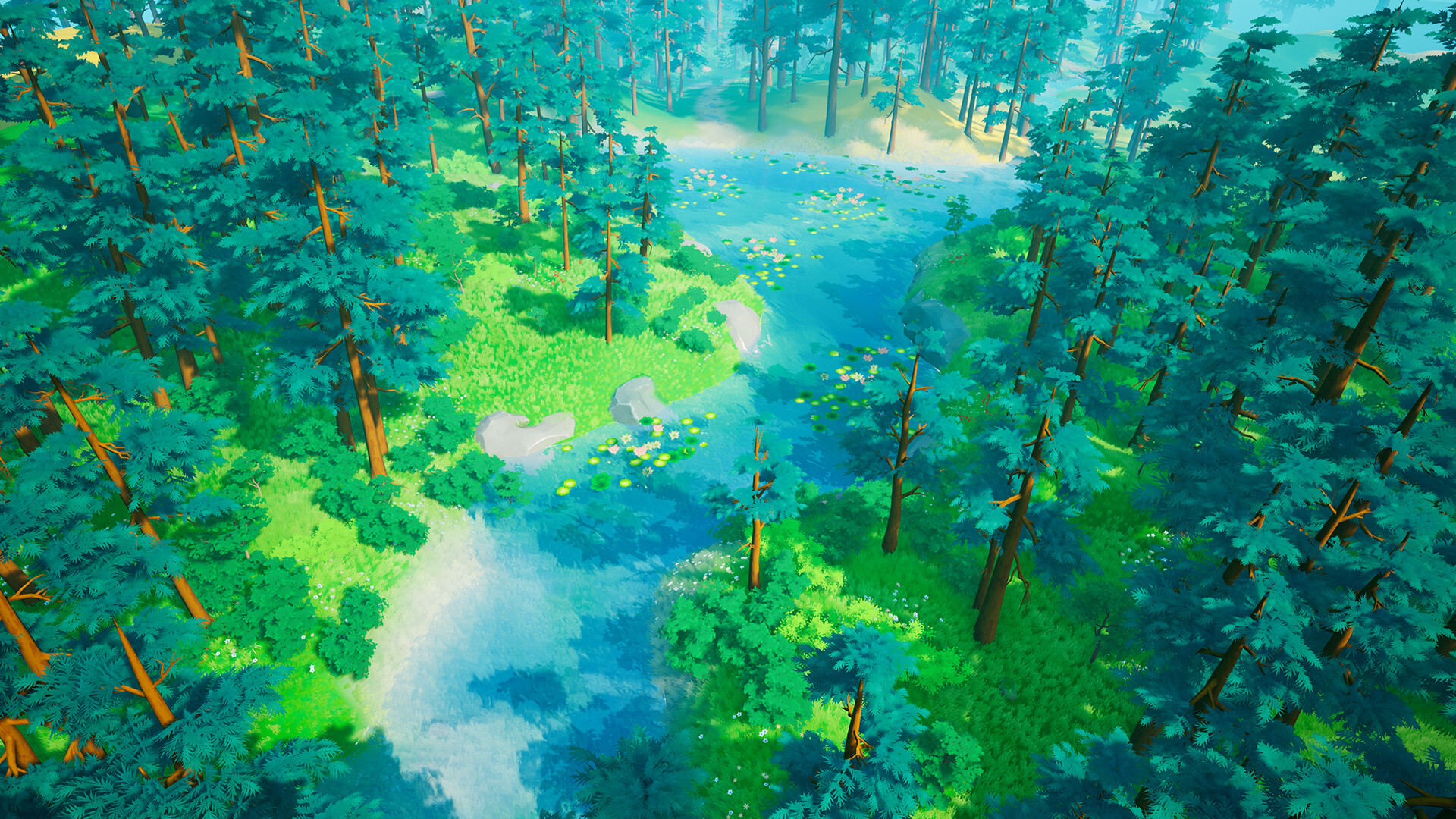 ArtStation - Stylized Forest Lake Environment