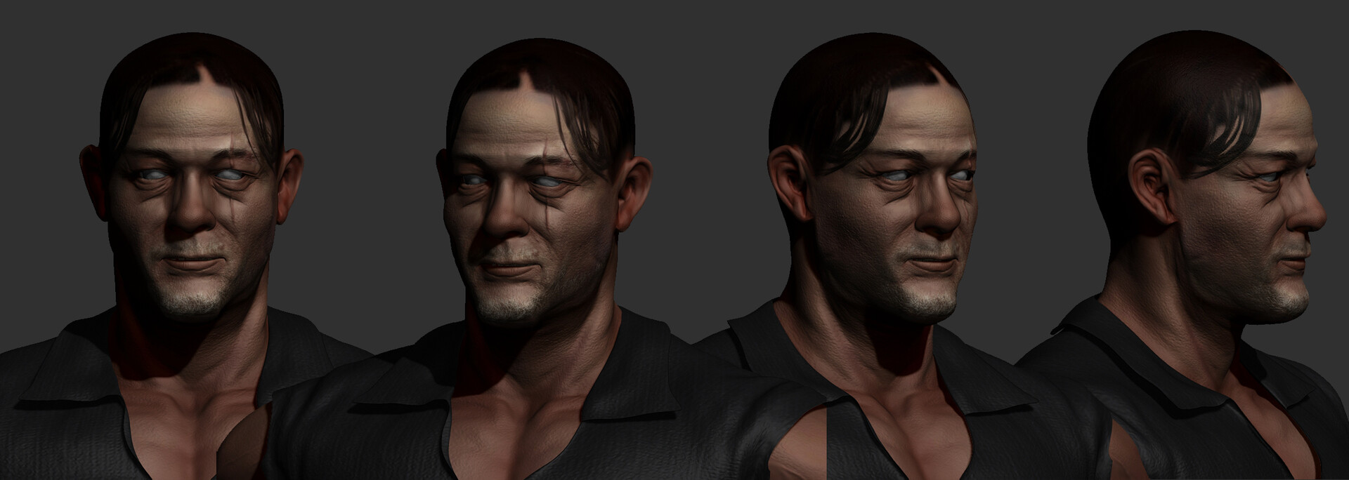 ArtStation - Daryl dixon fan art TWD WIP 1