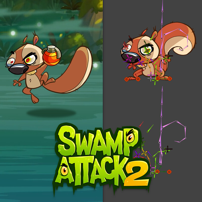 ArtStation - Swamp Attack 2 - Squirrel Animations 🐿️