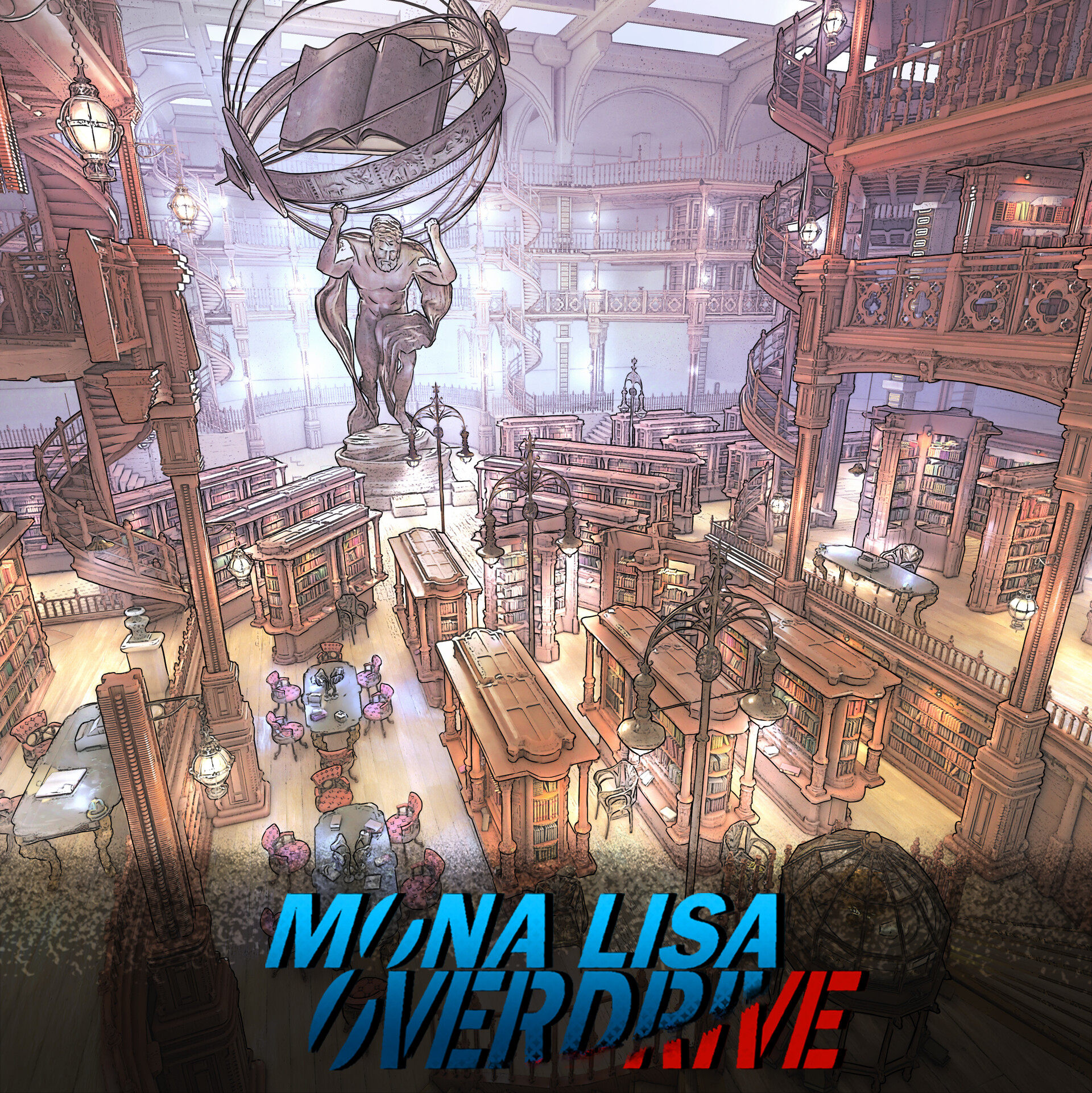 ArtStation - Mona Lisa Overdrive - Library top view