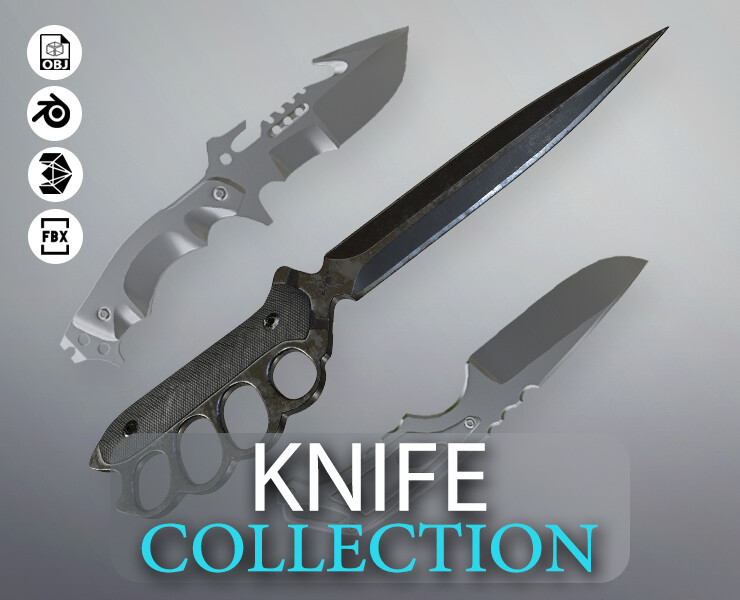 ArtStation - 50 Knife Base Mesh - VOL 01