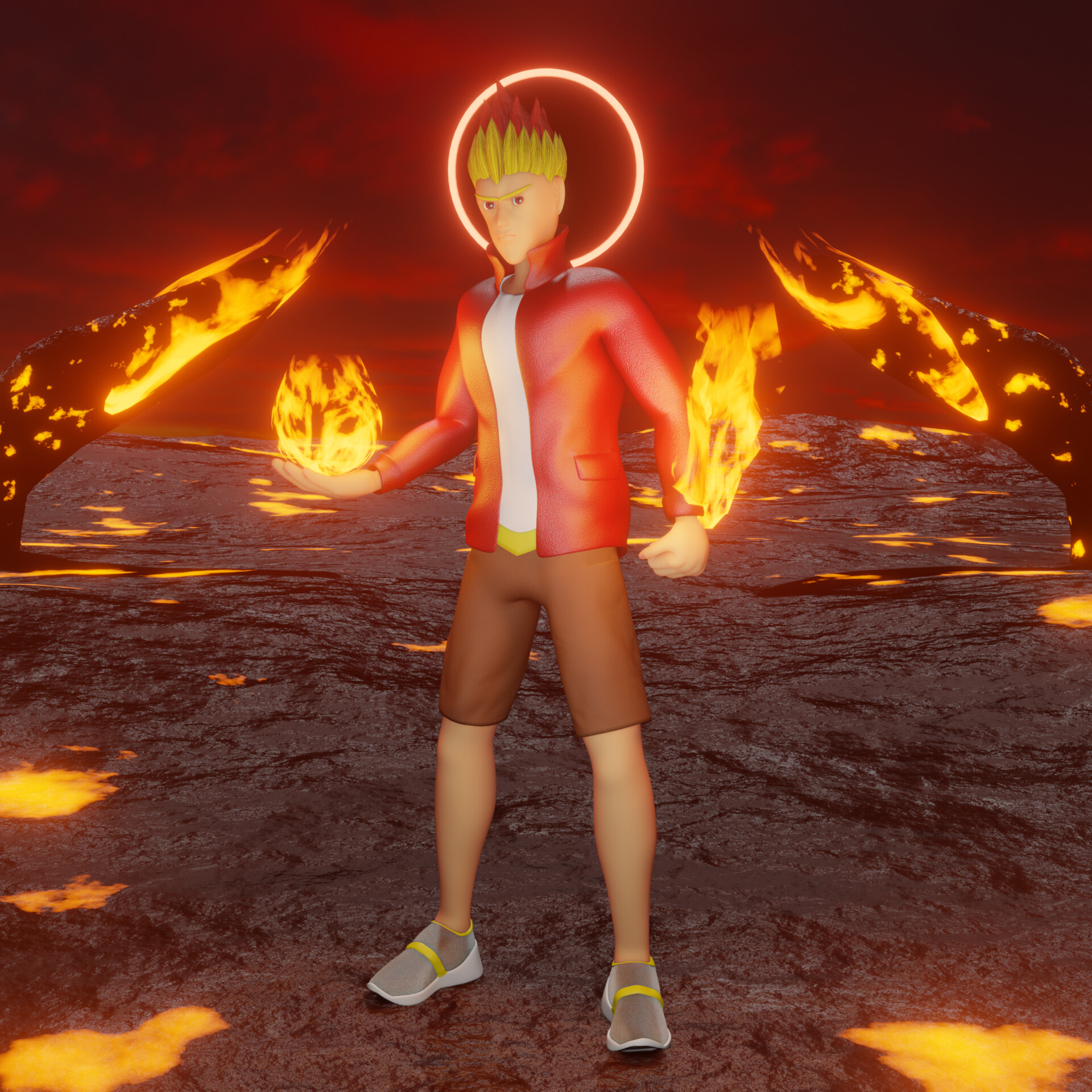 ArtStation - Fire Hero