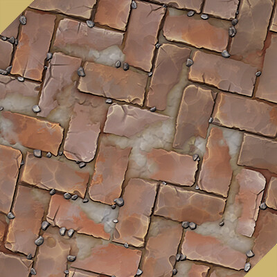 ArtStation - Stylized Texture Exploration : Brick Floor