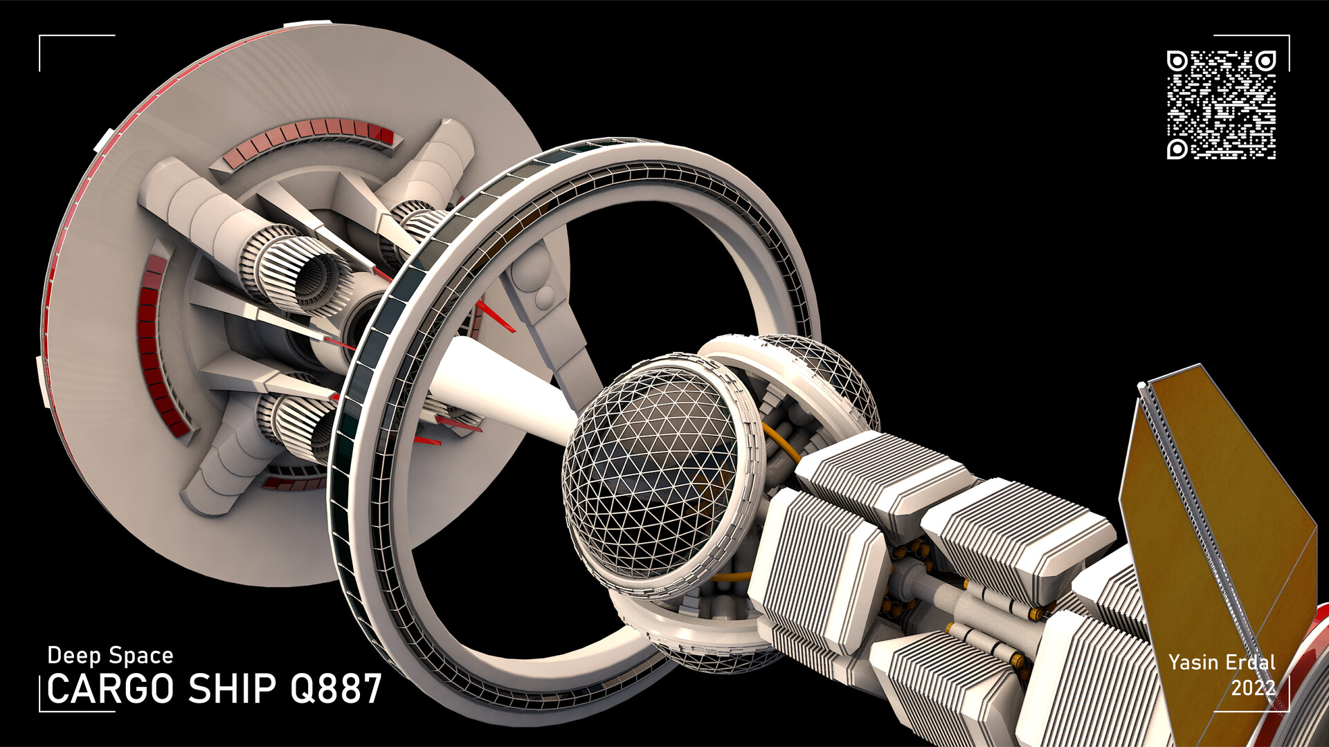 ArtStation - Deep Space CARGO SHIP Q887