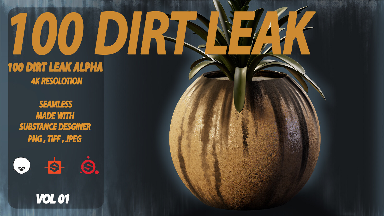 ArtStation - 100 Dirt Leak Alpha - VOL 01