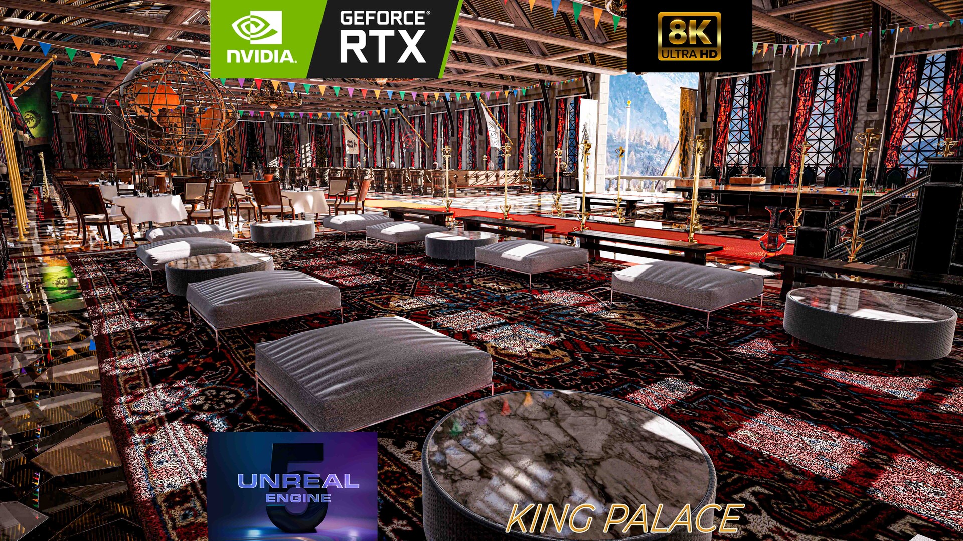 ArtStation - |KING PALACE| - but in 8k 60 fps! | UE5 RTX Real-Time render