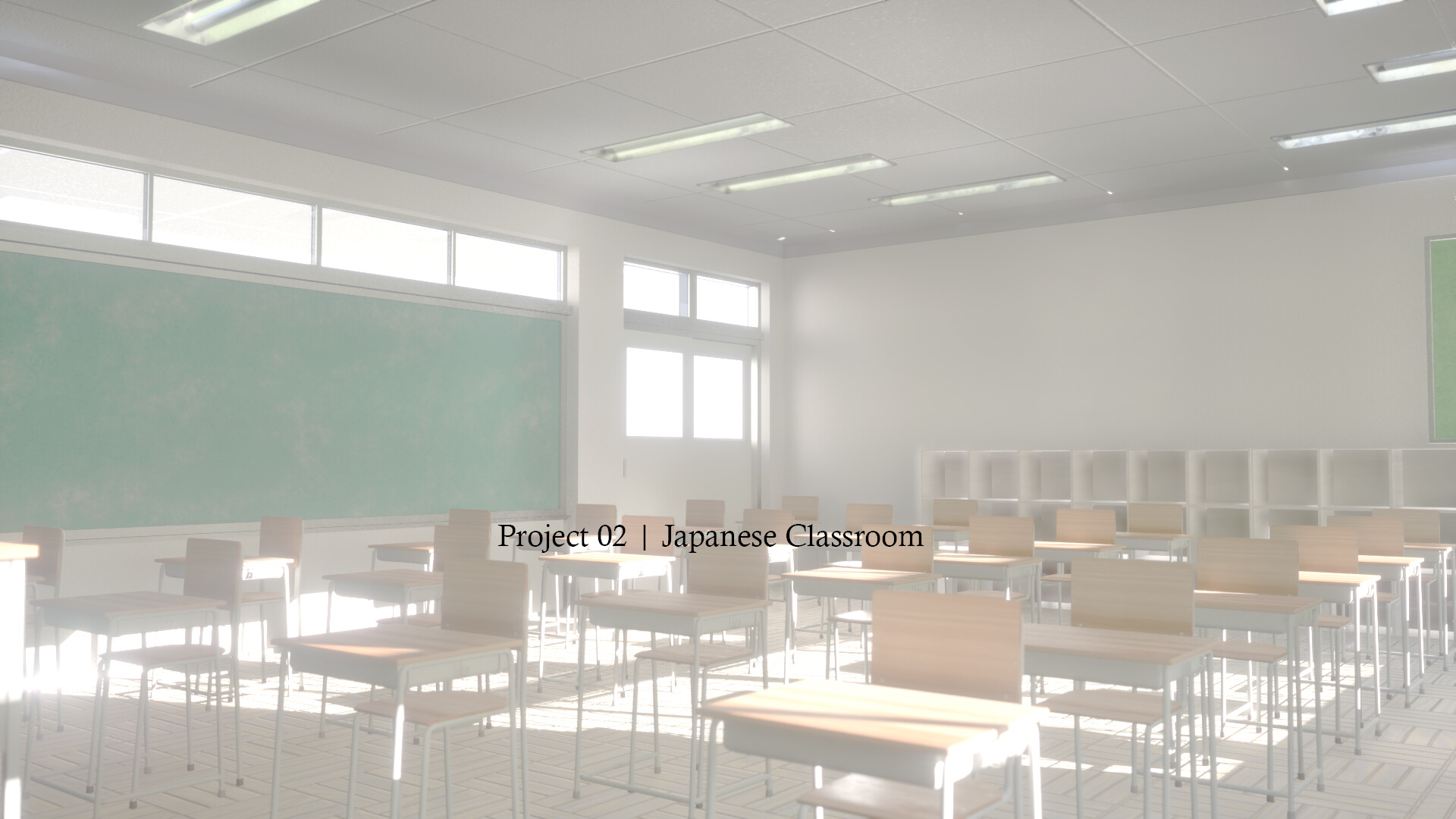 ArtStation - Japanese Classroom | Render 01 | CG Environment