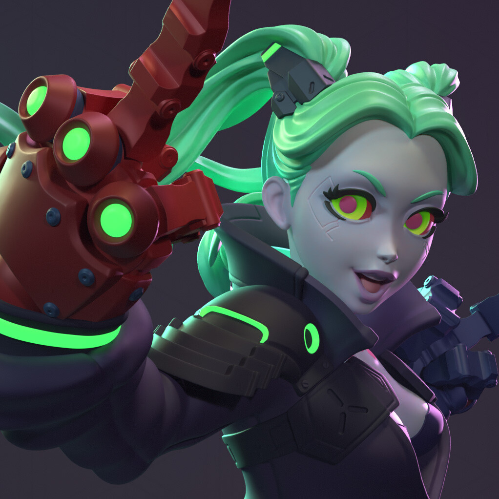 ArtStation - Rebecca With Pony Tail and Jacket Version, 3D Print Model STL