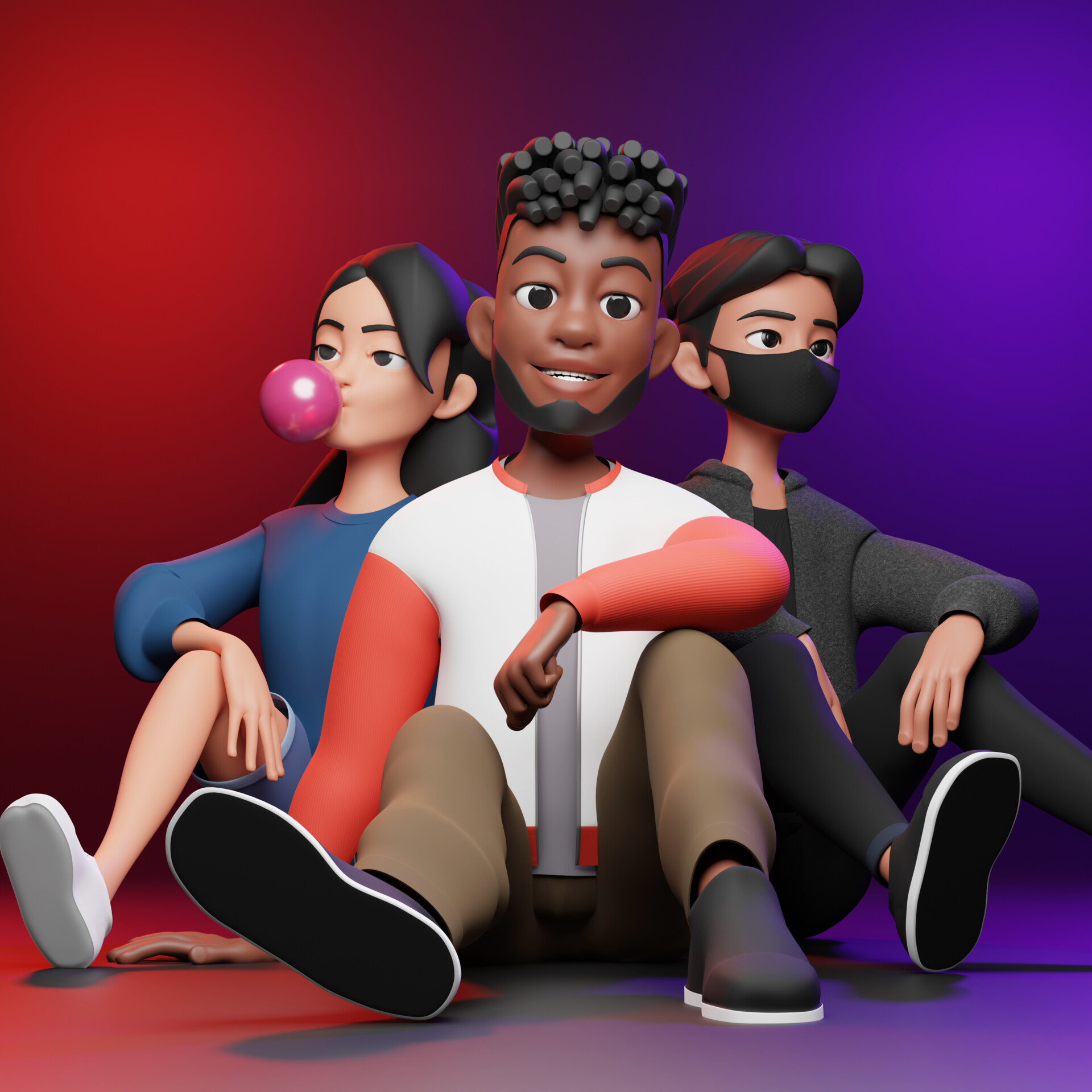 ArtStation - 3D Stylized Character Posing front Camera