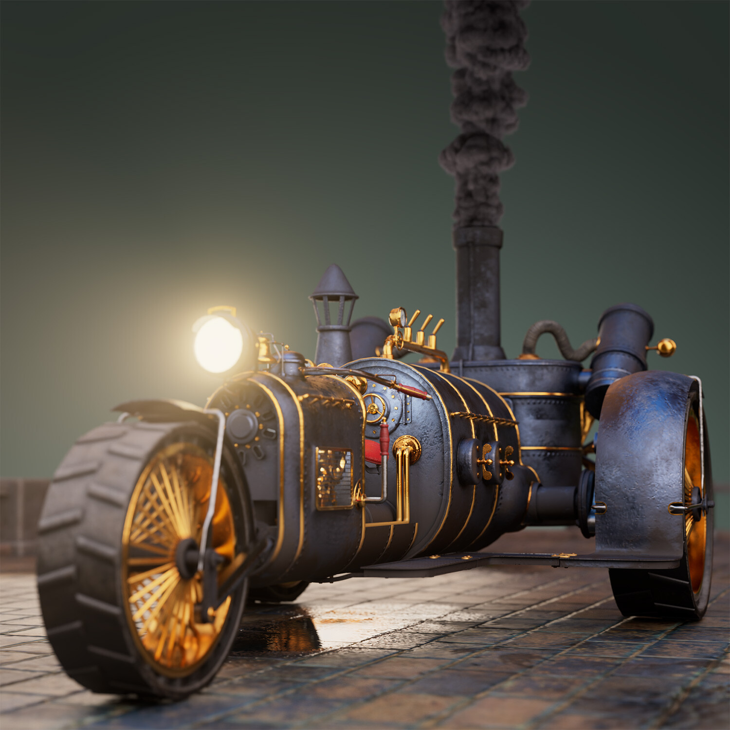 ArtStation - Steampunk tricycle