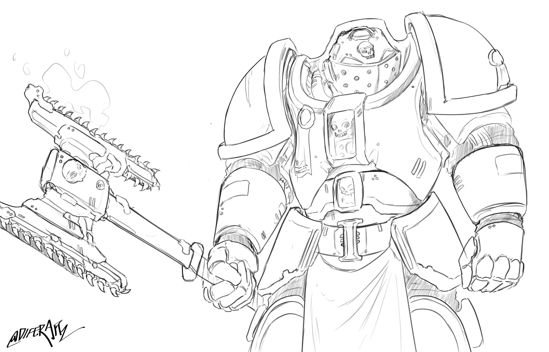 ArtStation - The True Grey Knight. Warhammer 40K.