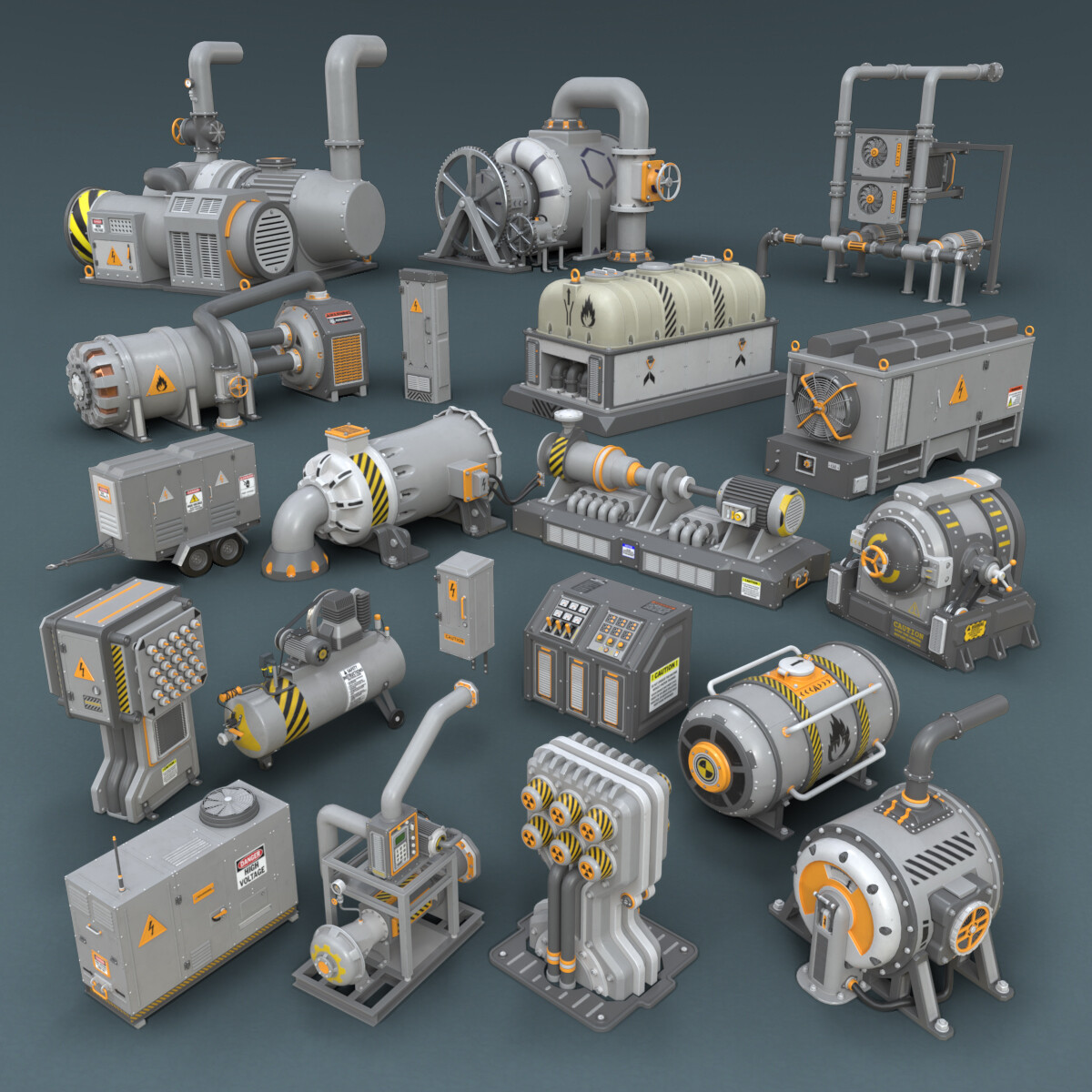 ArtStation - Industrial Units 9 - 20 pieces