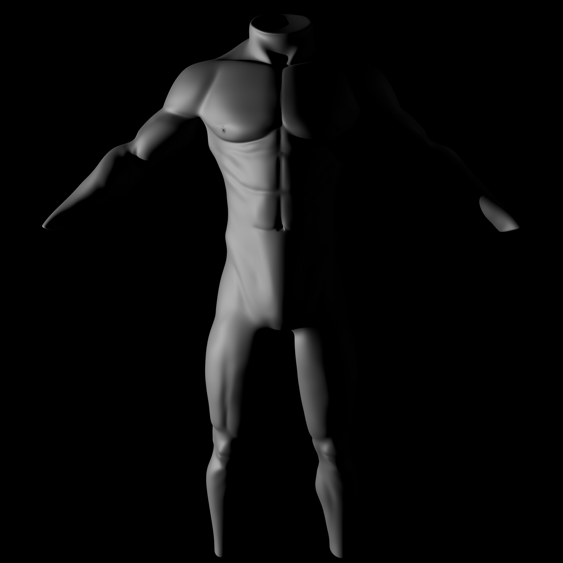 ArtStation - Human body mediumpoly model