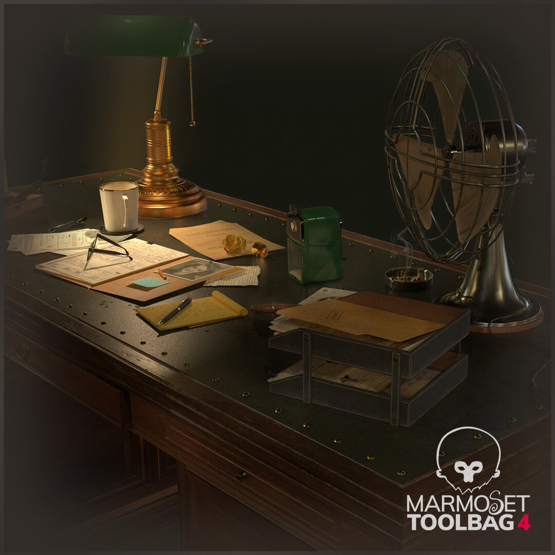 ArtStation - Detective Desk
