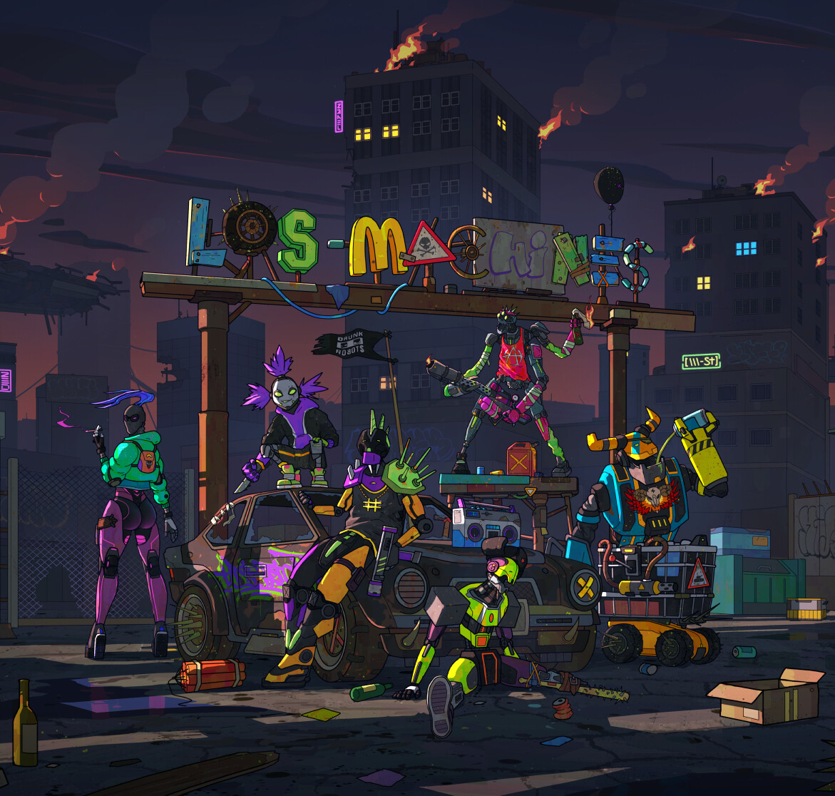 ArtStation - "DRUNK ROBOTS" Character Design