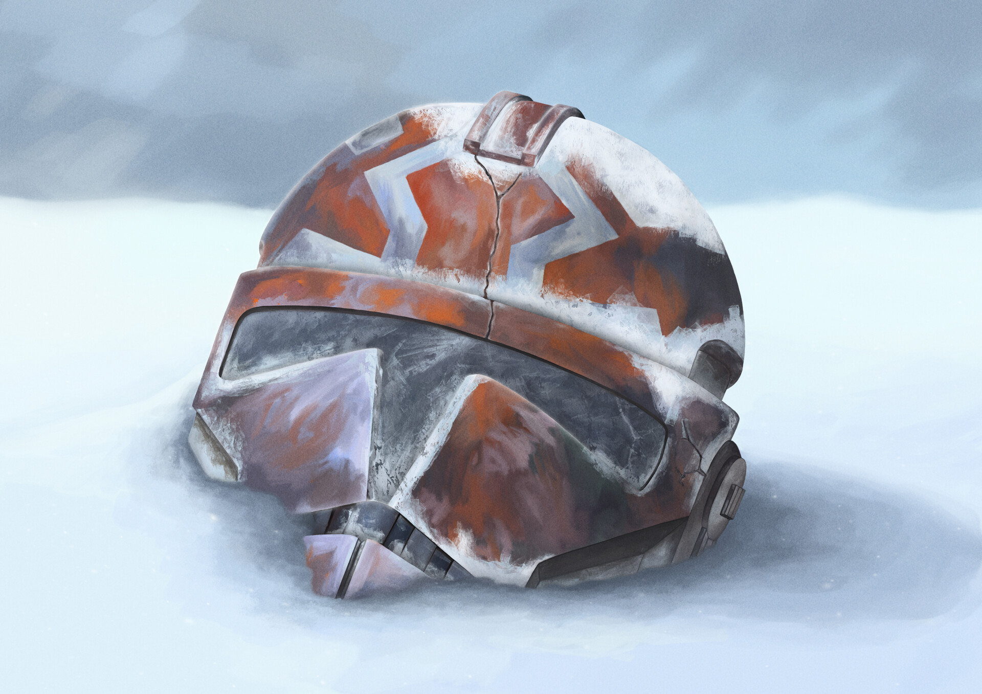ArtStation - Helmet in the snow