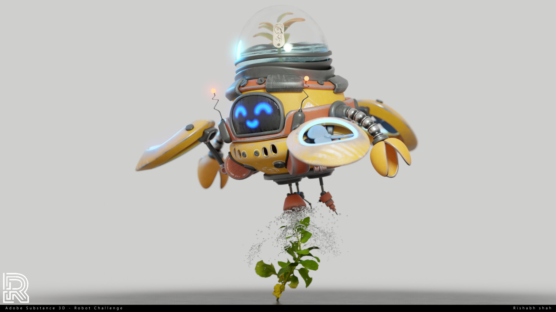 ArtStation - PLANT_i // Adobe Substance 3D - Robot Challenge
