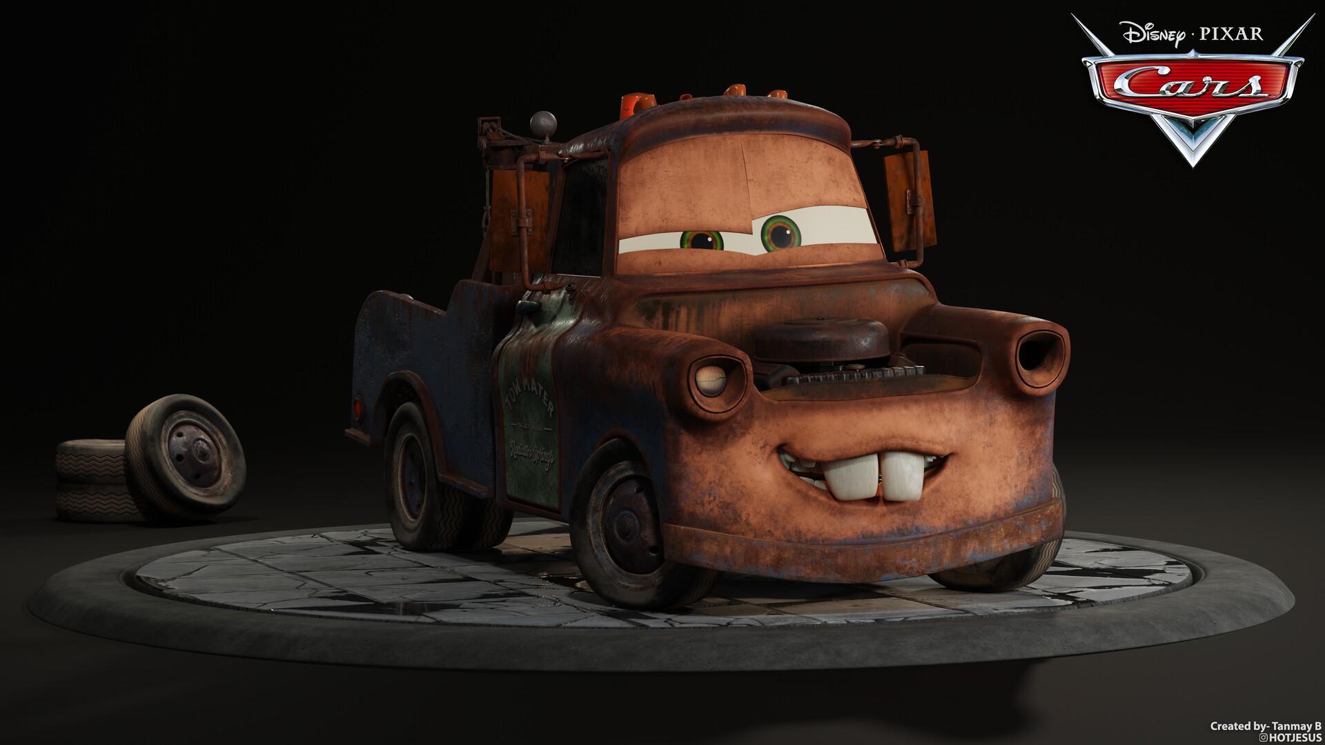 ArtStation - "Sir Tow Mater" from Disney Pixar's || Tanmay