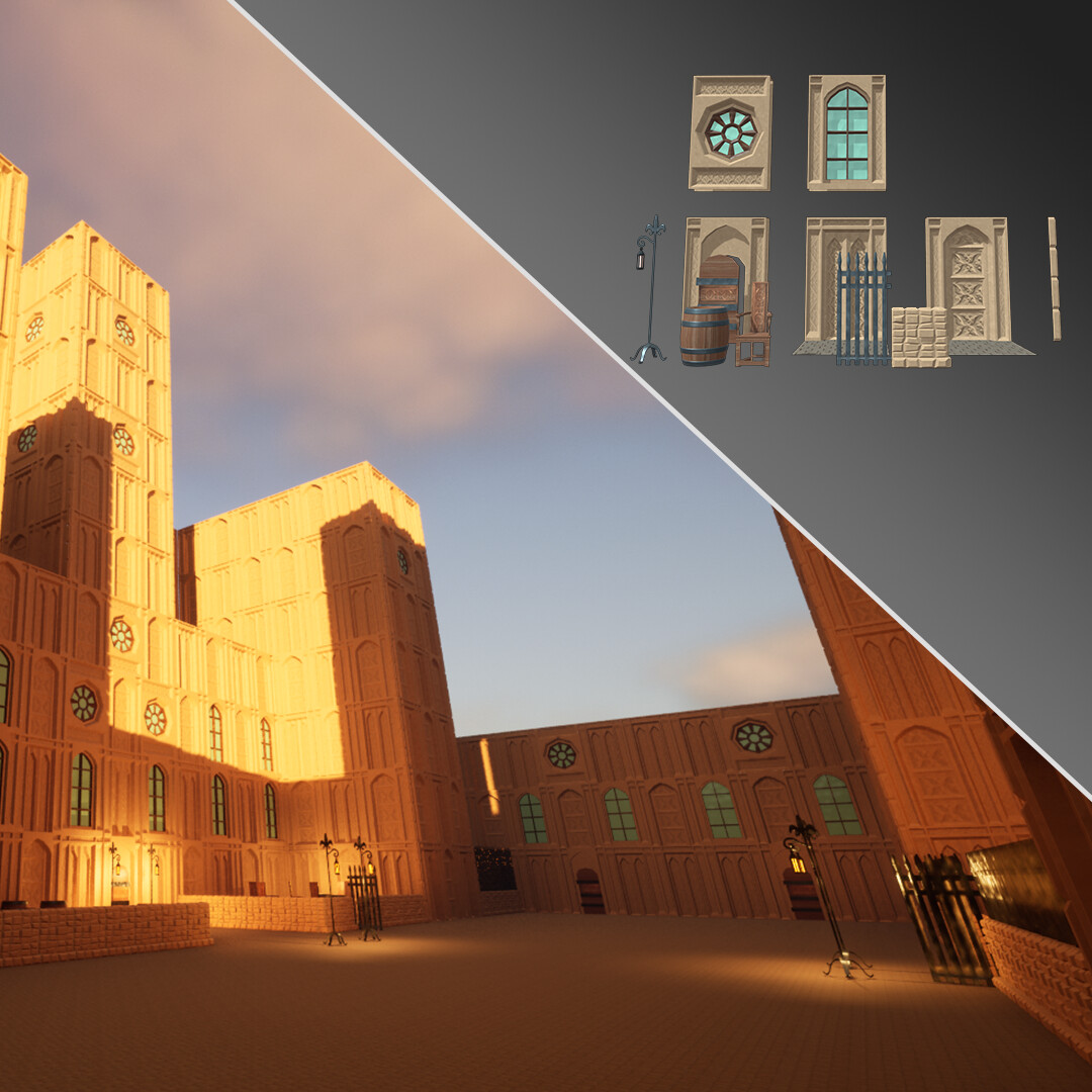 ArtStation - Stylized Modular Renaissance Environment Kit