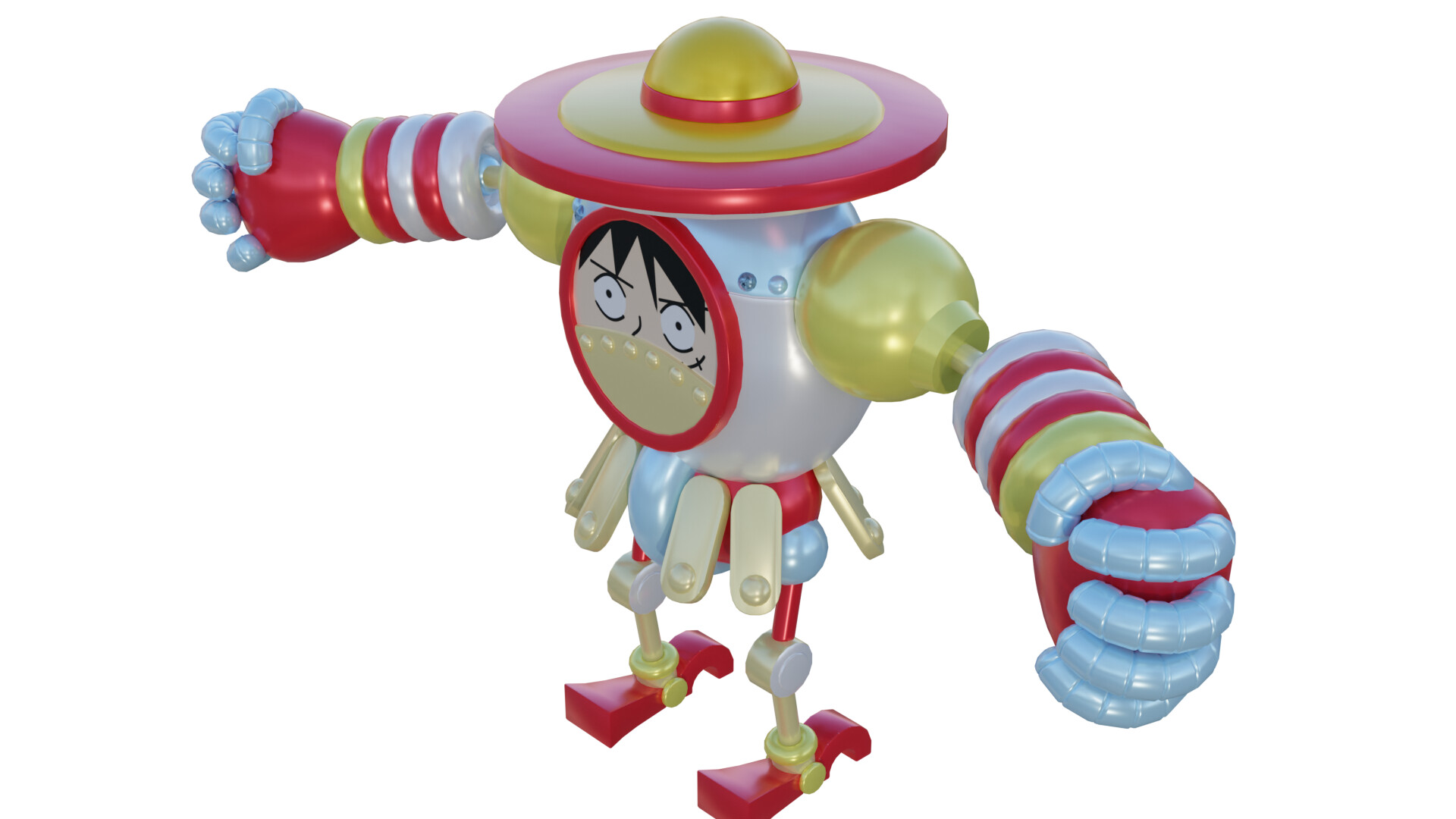 ArtStation - Monkey D Luffy was turned into a Toy