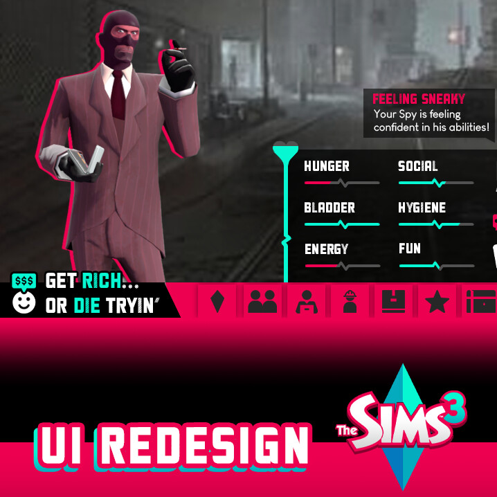ArtStation - The Sims 3 [UI REDESIGN]