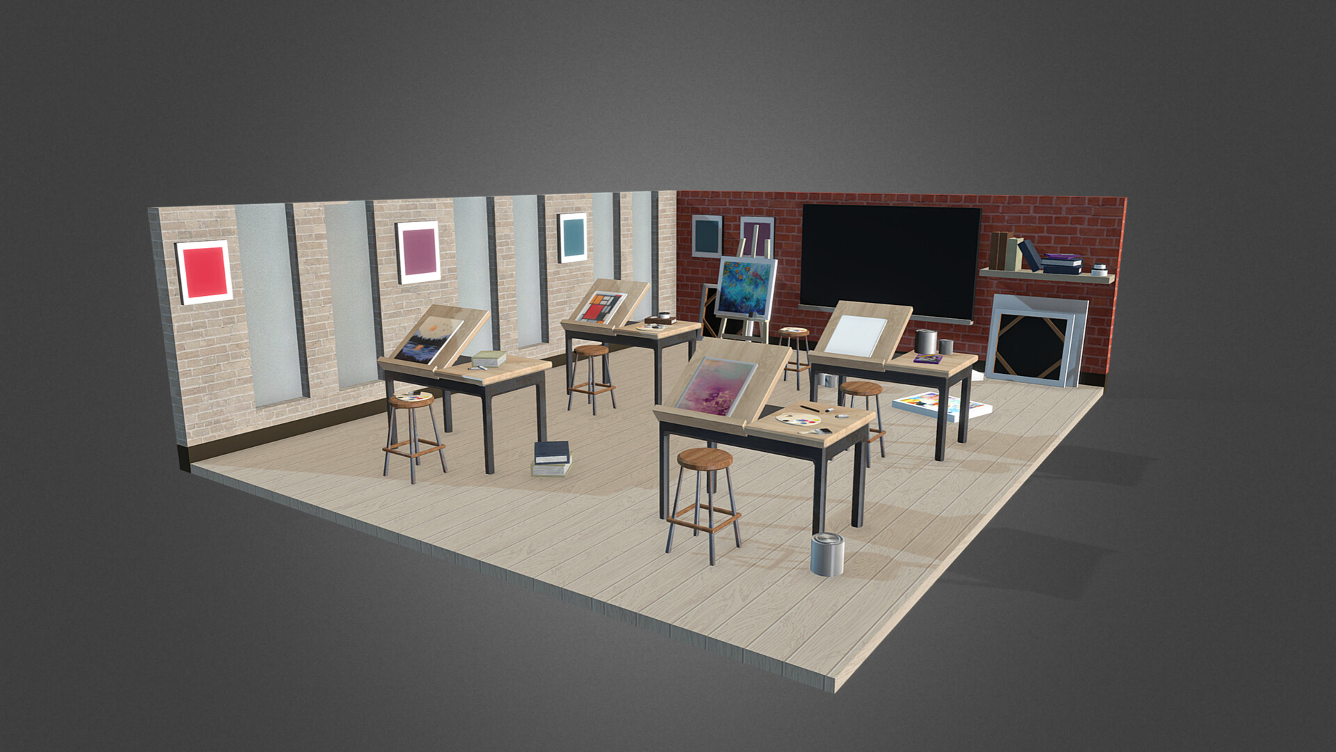ArtStation - Art Classroom 3D Modelling and Texturing