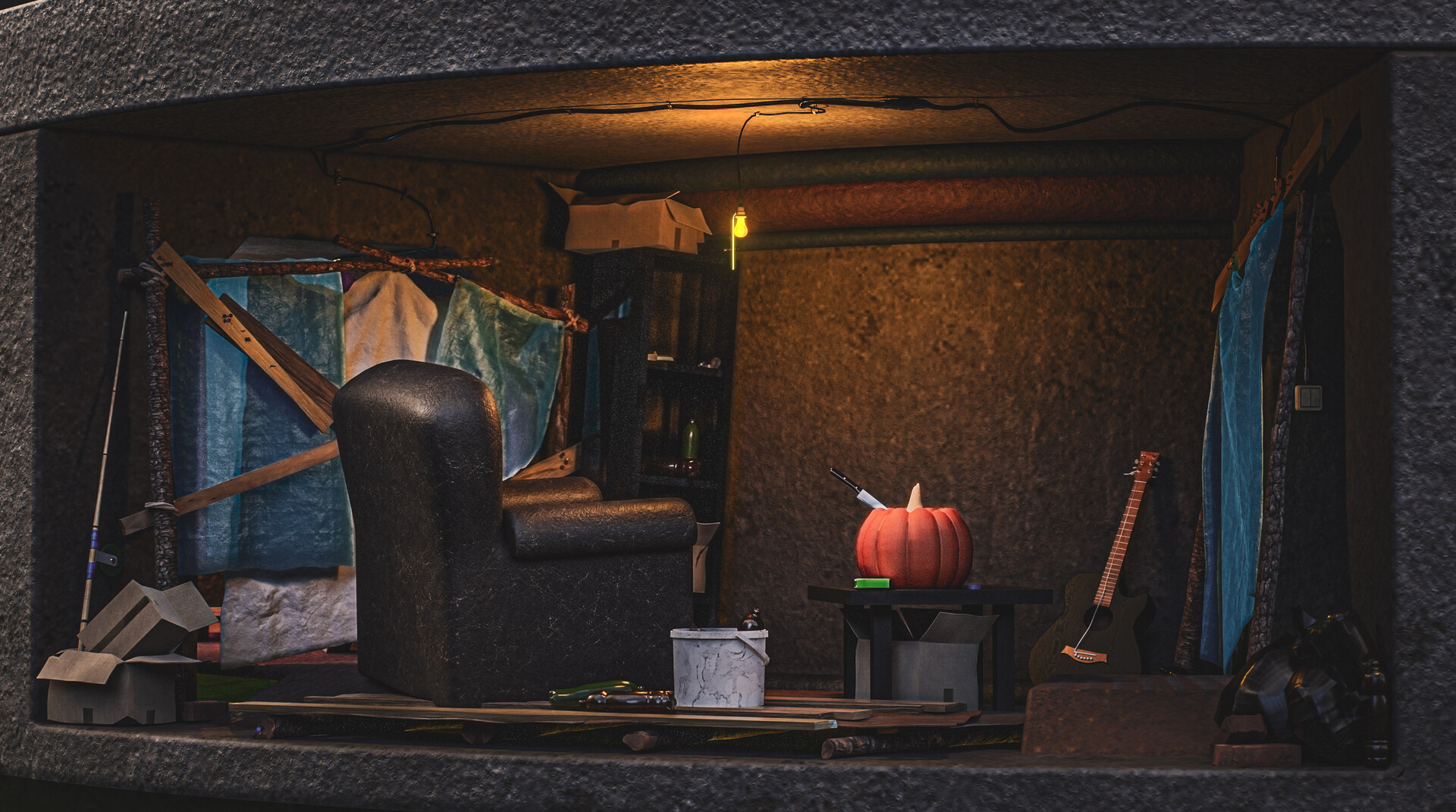 ArtStation - My underground path for Retry-City Raid event