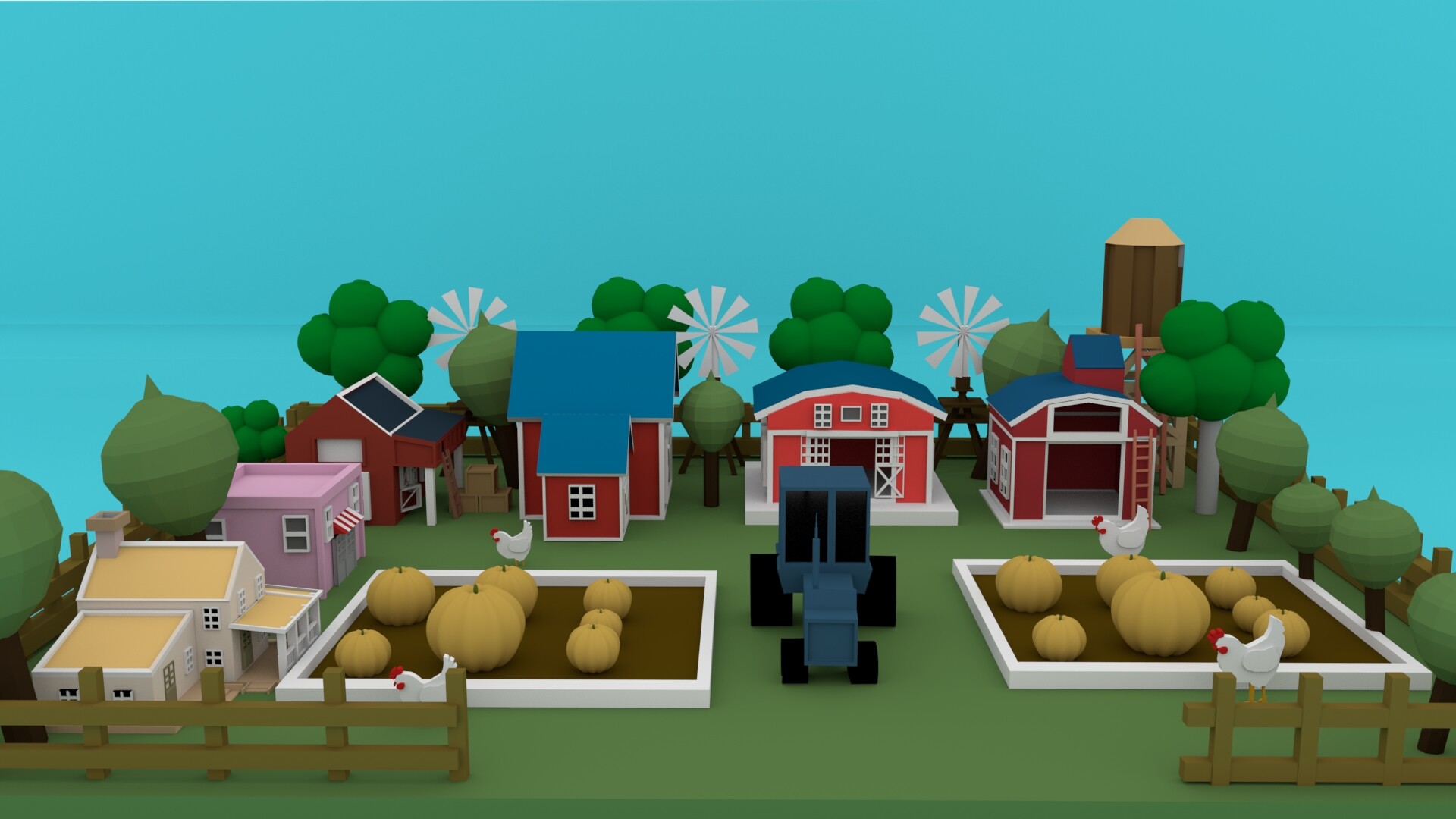ArtStation - Low Poly Farm Model