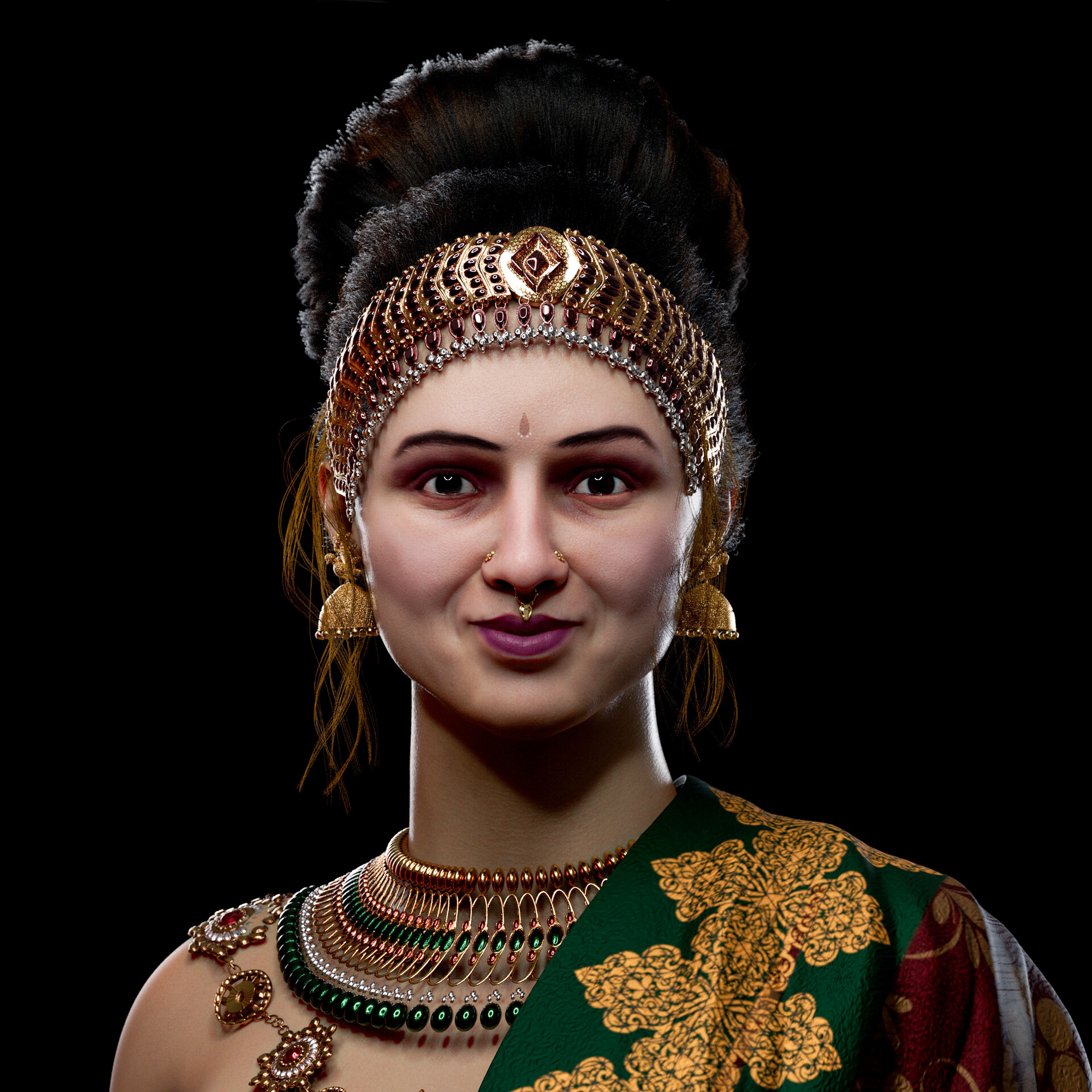ArtStation - Indian Queen 3D Modeling Zbrush| Maya