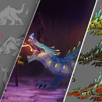 ArtStation - Electric Boss monster