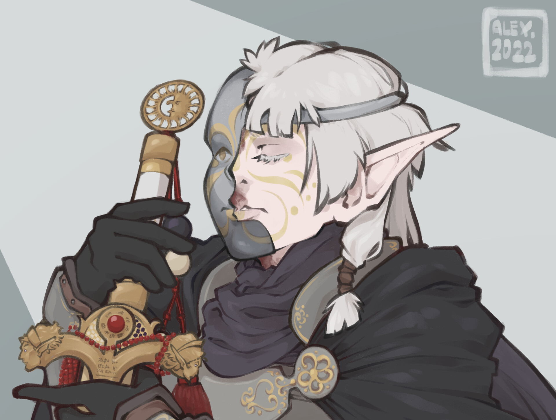 ArtStation - [2D] Injured Elven Warrior Princess