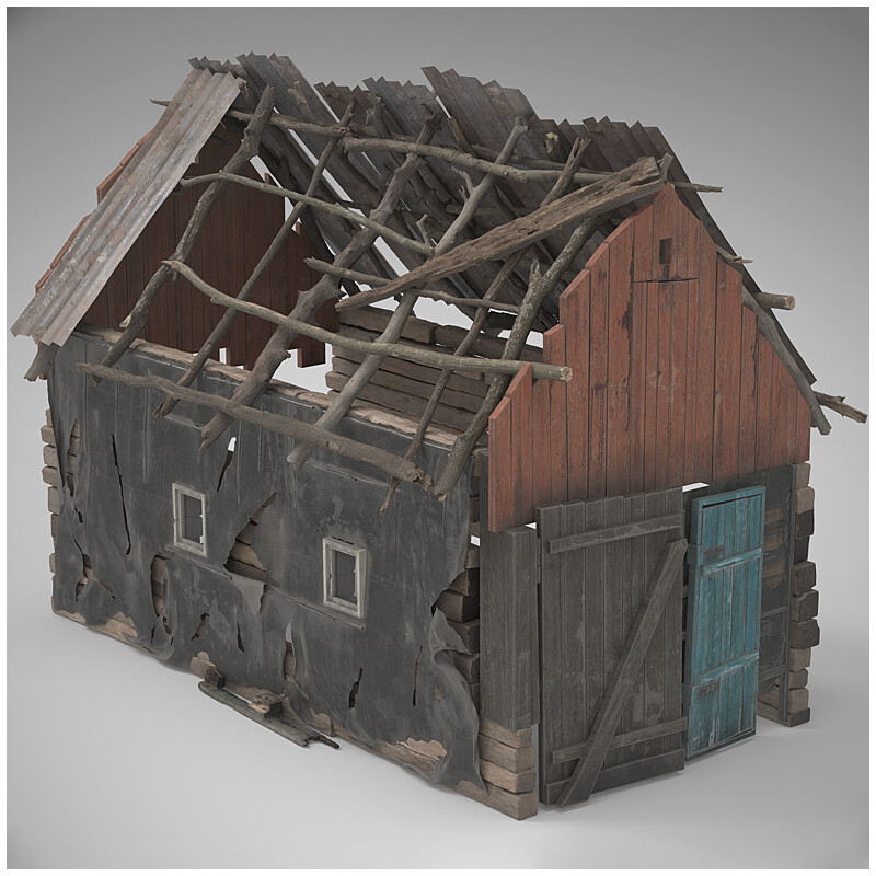 ArtStation - Abandoned Barn