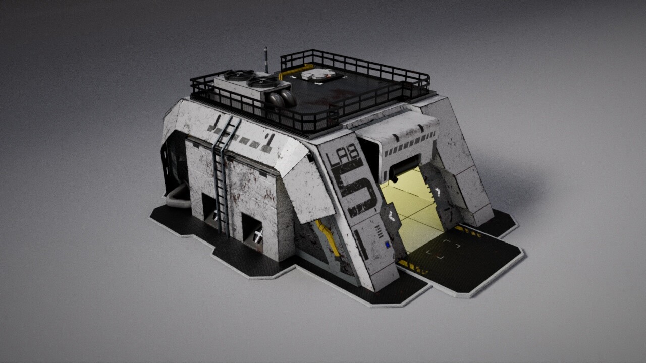 ArtStation - Lost In Blue - Lab Entrance 3D Recreation