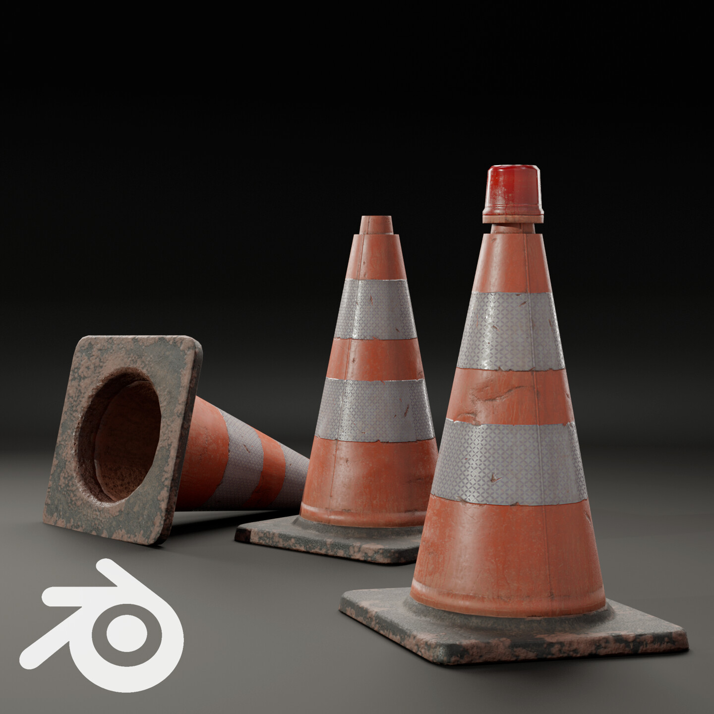 ArtStation - Traffic Cone - PBR Game Ready Low-poly 3D model