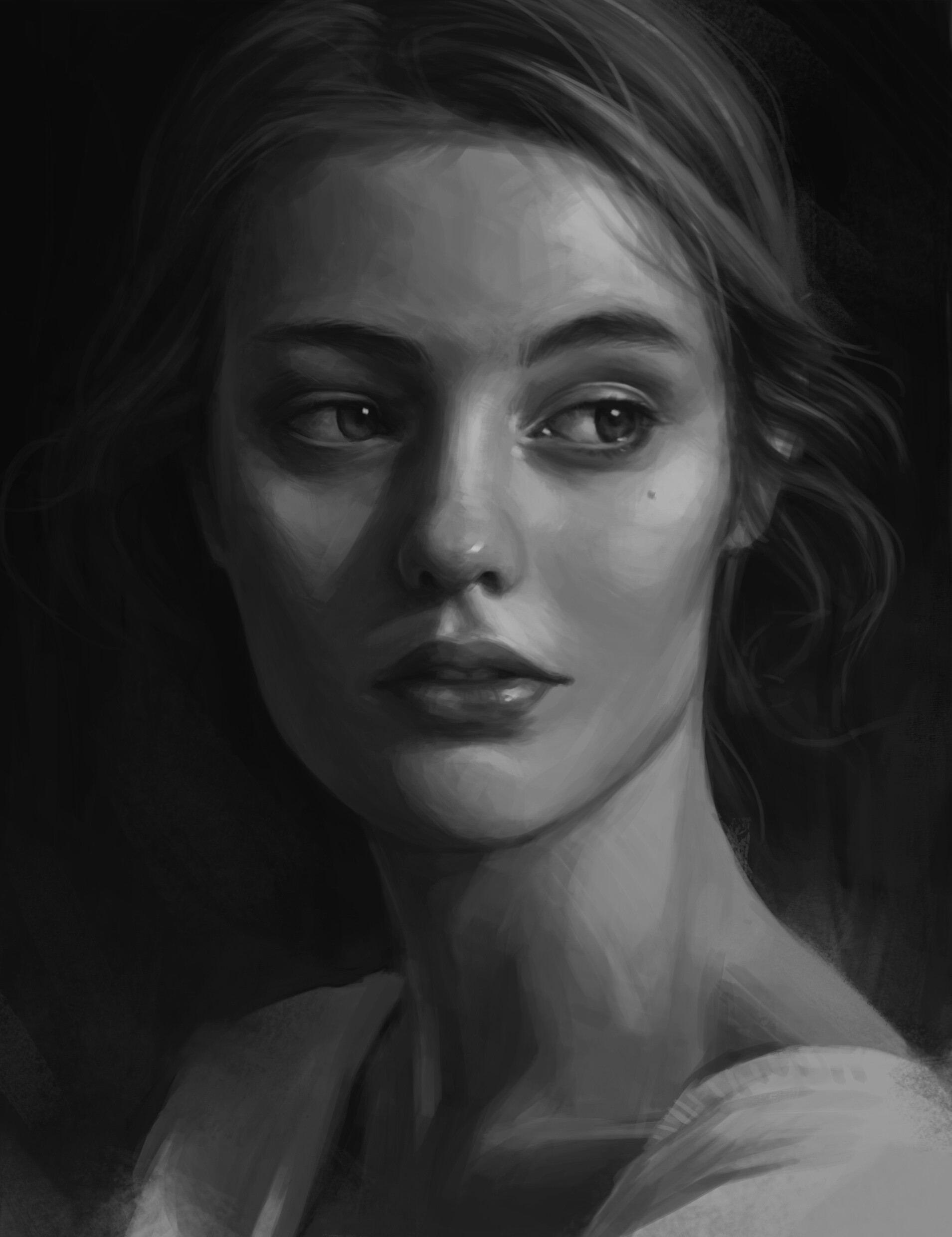 ArtStation - Portrait Studies - Grayscale