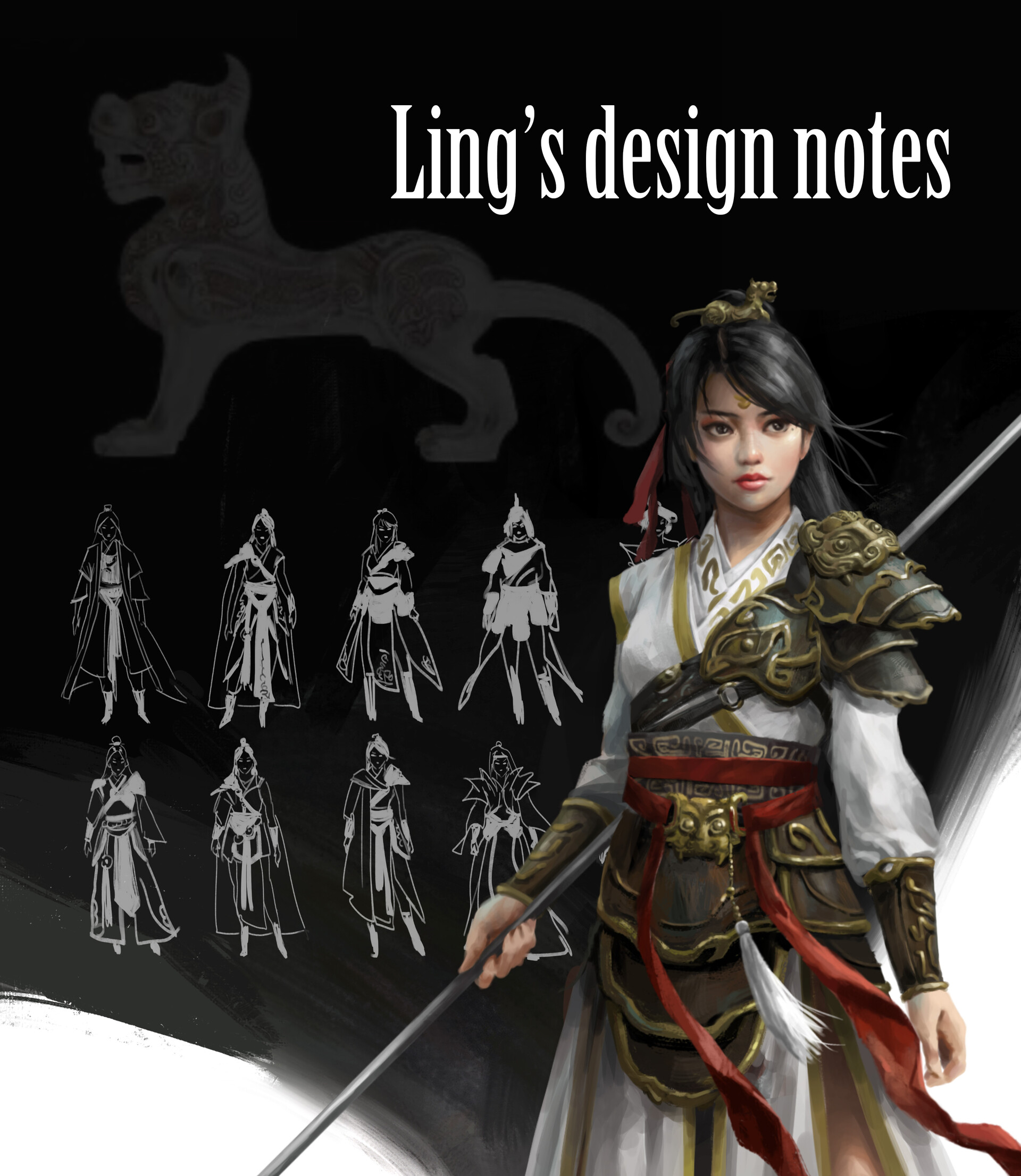 ArtStation - Ling, character design process