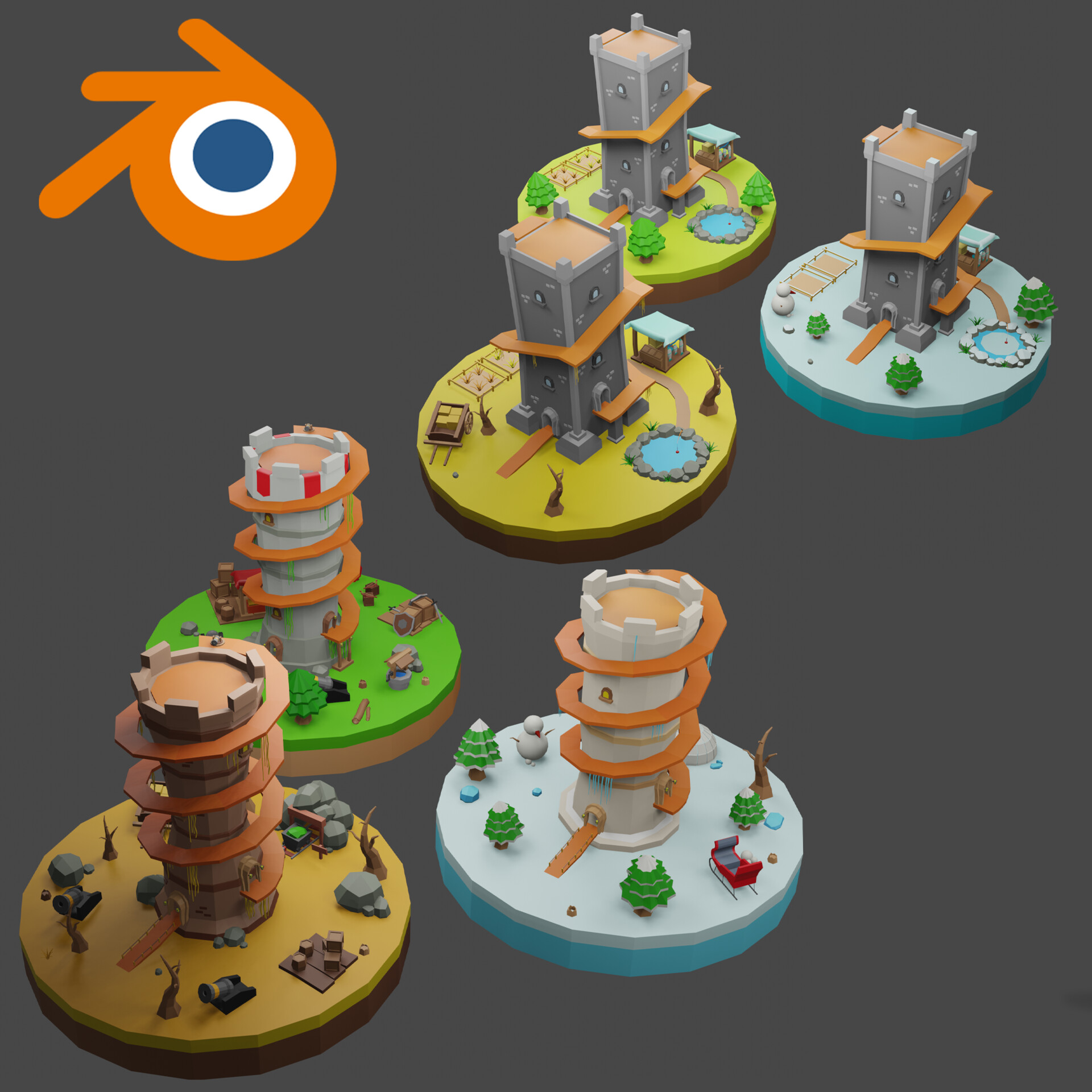 ArtStation - Game Ready Towers