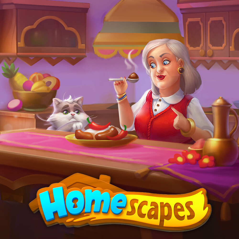 ArtStation - Homescapes Indian Kitchen event [Playrix]