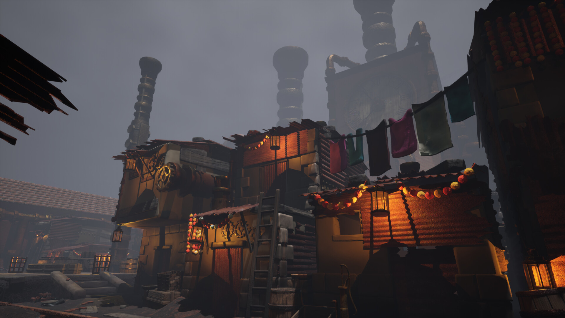 ArtStation - Steampunk Slum Environment and Breakdowns