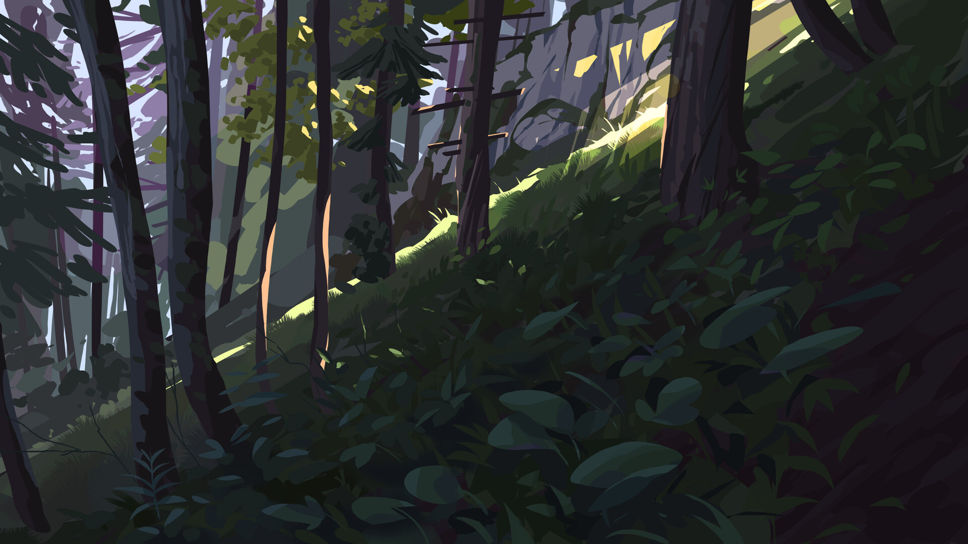 ArtStation - Forest studies.