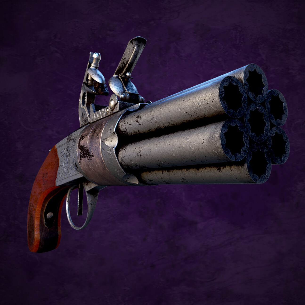 ArtStation - Flintlock Pepperbox Pistol