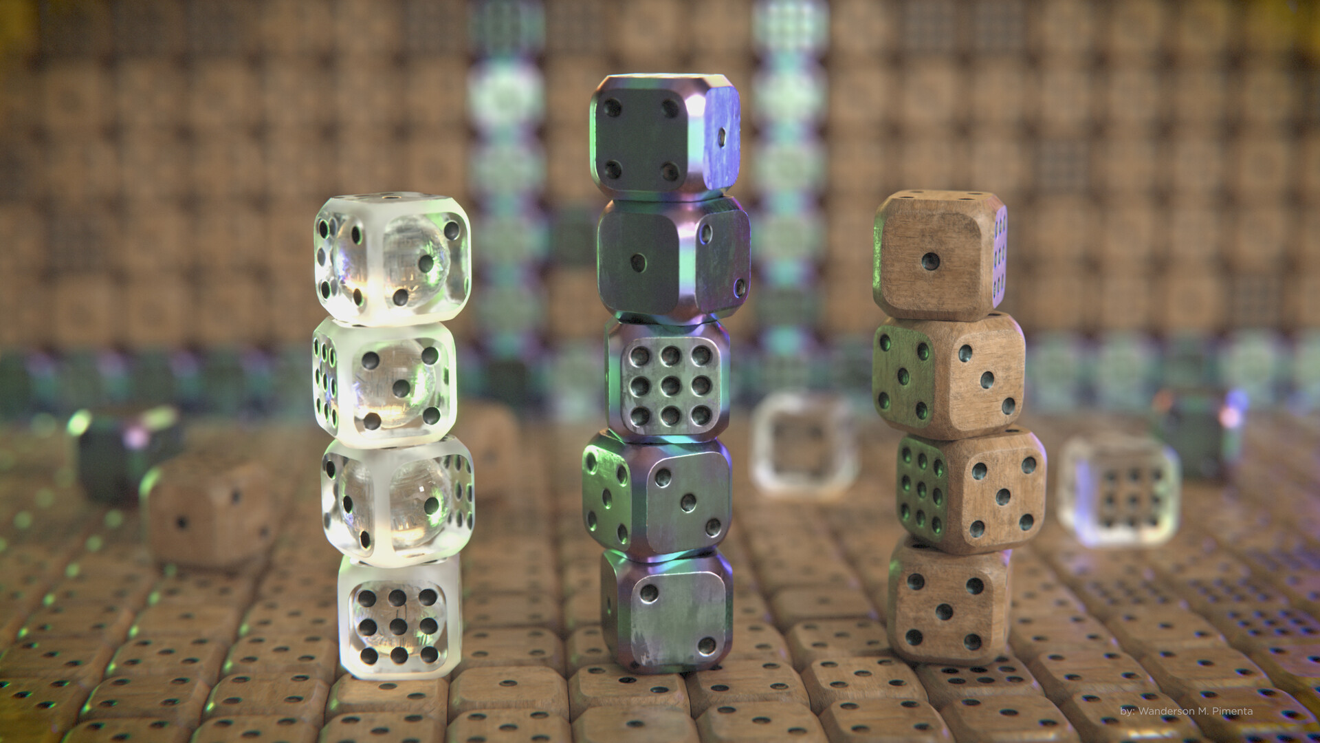 ArtStation - 3D Dice - Blender + Cycles